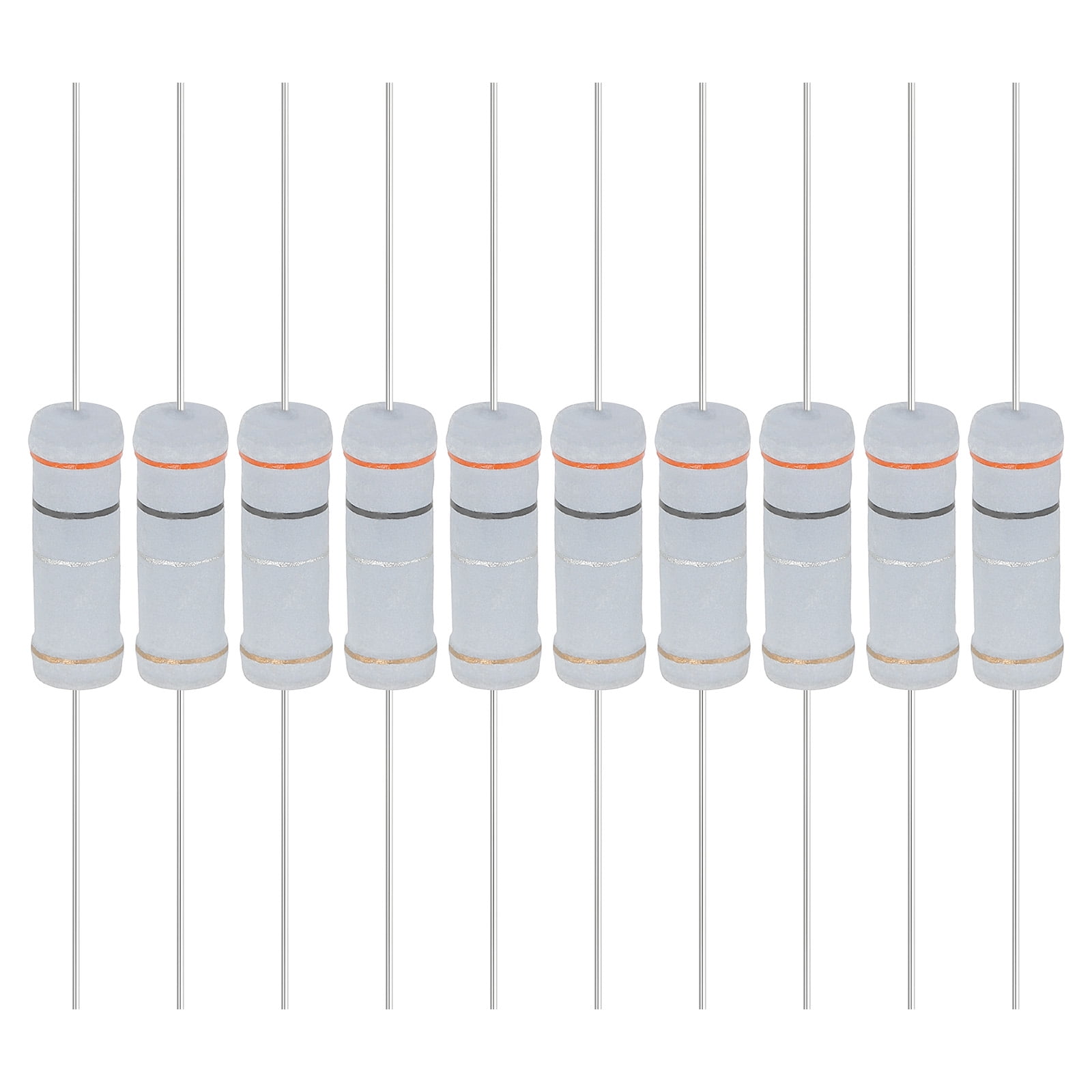 Uxcell 10 Pcs 0.3 Ohm 5W Metal Oxide Film Resistor, 5% Tolerance ...