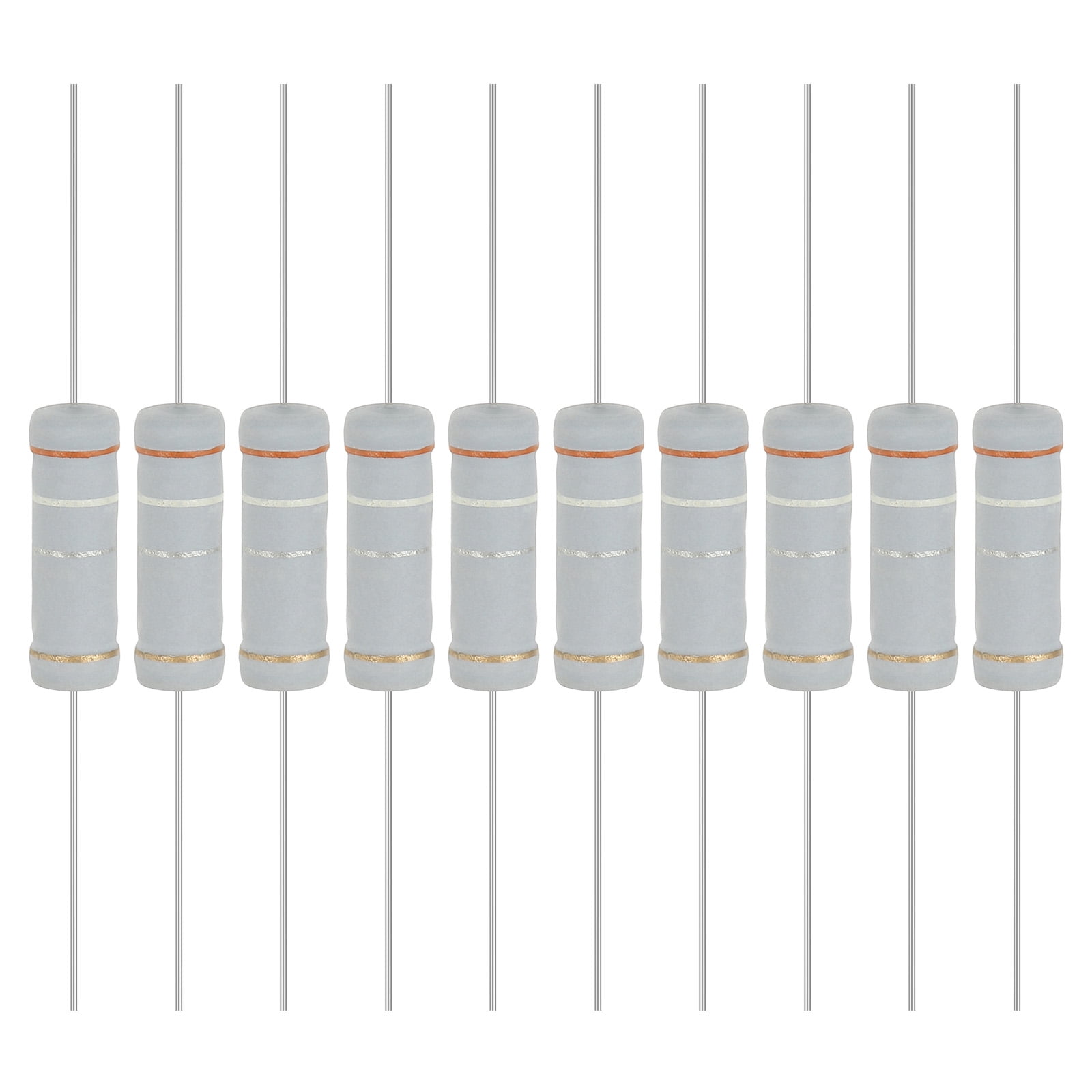 Uxcell 10Pcs 0.39 Ohm 5W Metal Oxide Film Resistor, 5% Tolerance ...