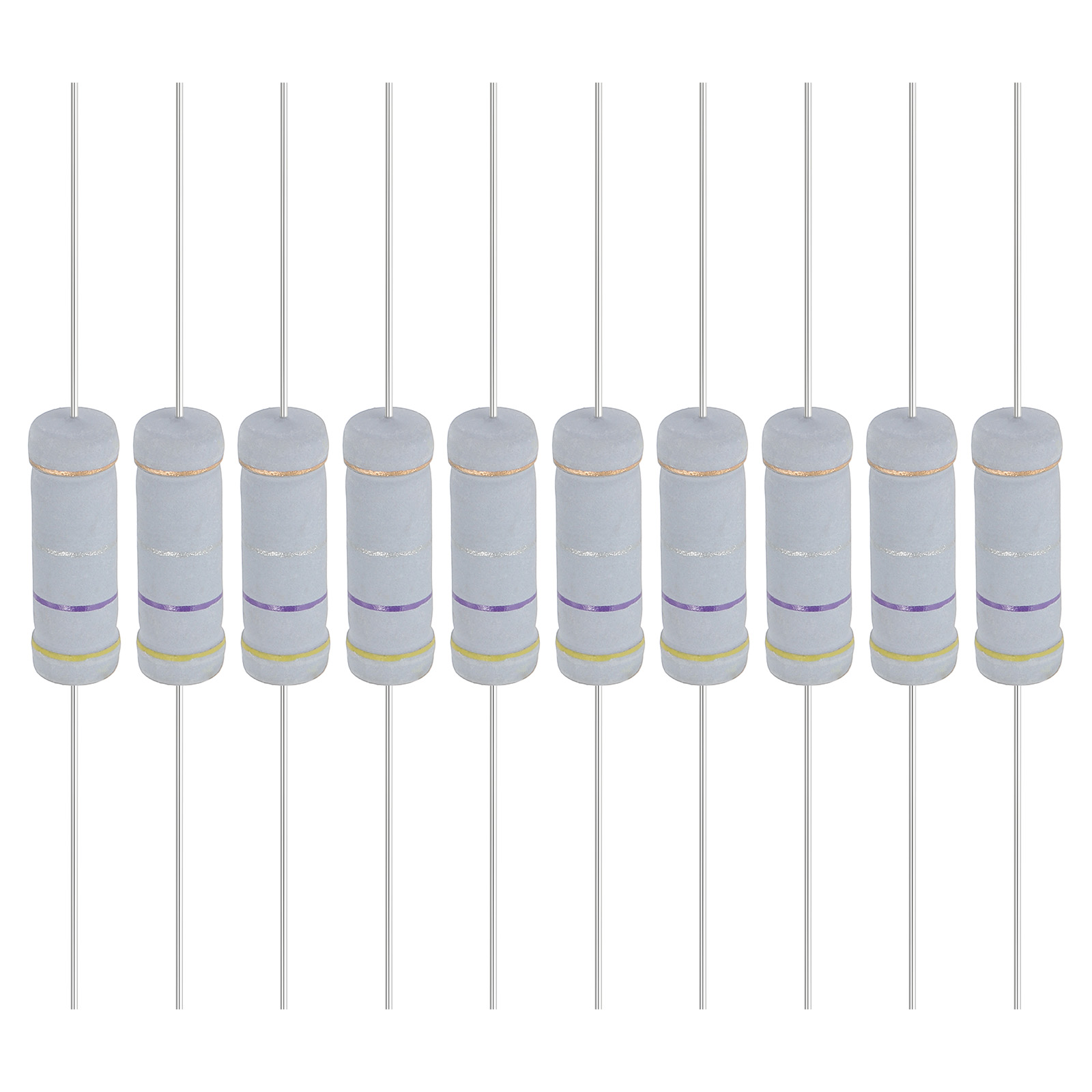 Uxcell 10Pcs 0.47 Ohm 5W Metal Oxide Film Resistor, 5% Tolerance ...