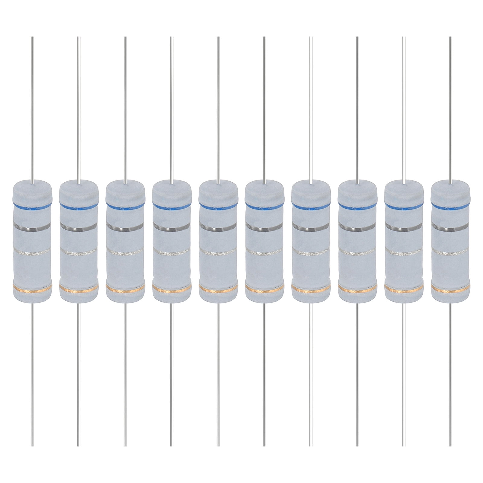 Uxcell 10 Pcs 0.68 Ohm 5W Metal Oxide Film Resistor, 5% Tolerance ...