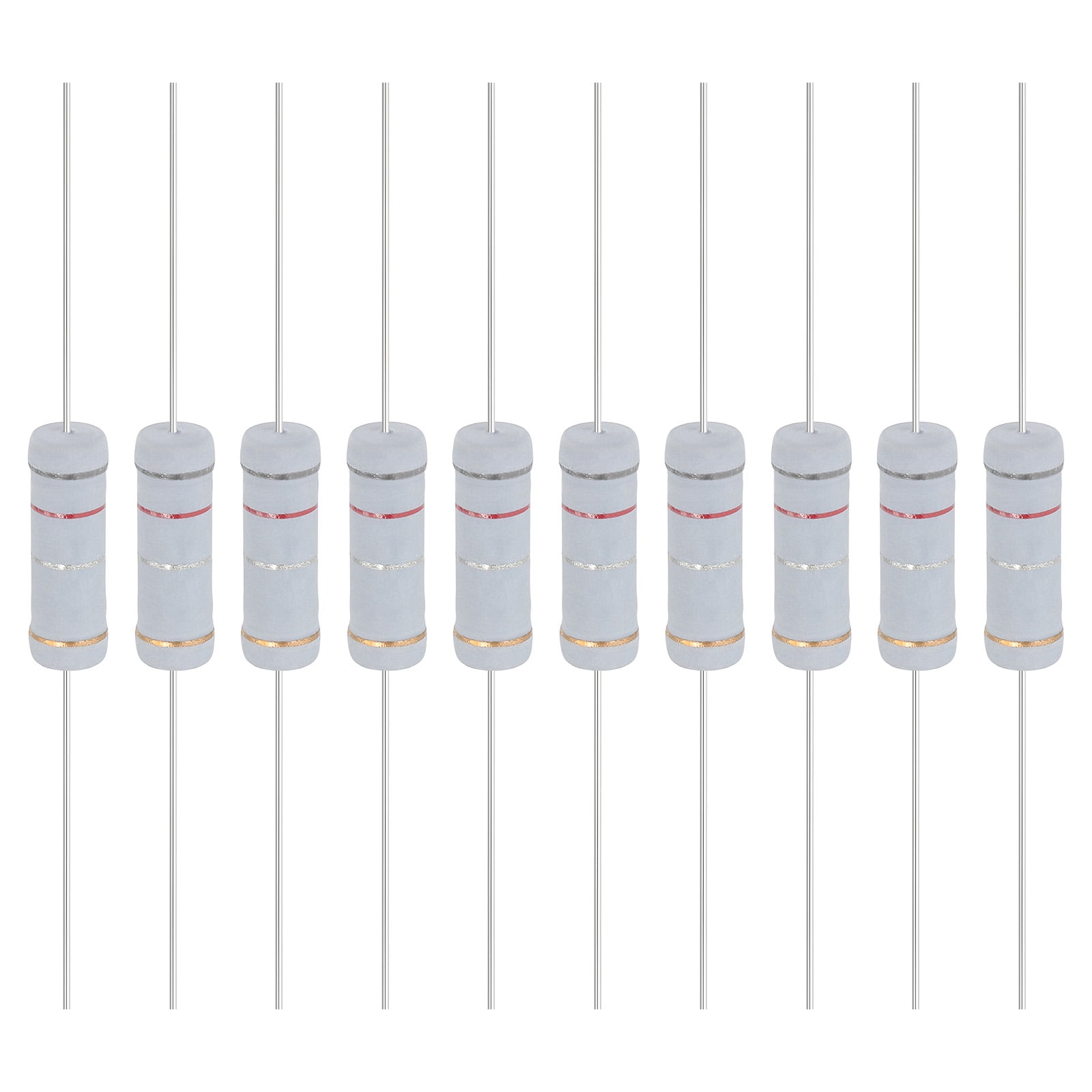 Uxcell 10 Pcs 0.82 Ohm 5W Metal Oxide Film Resistor, 5% Tolerance ...