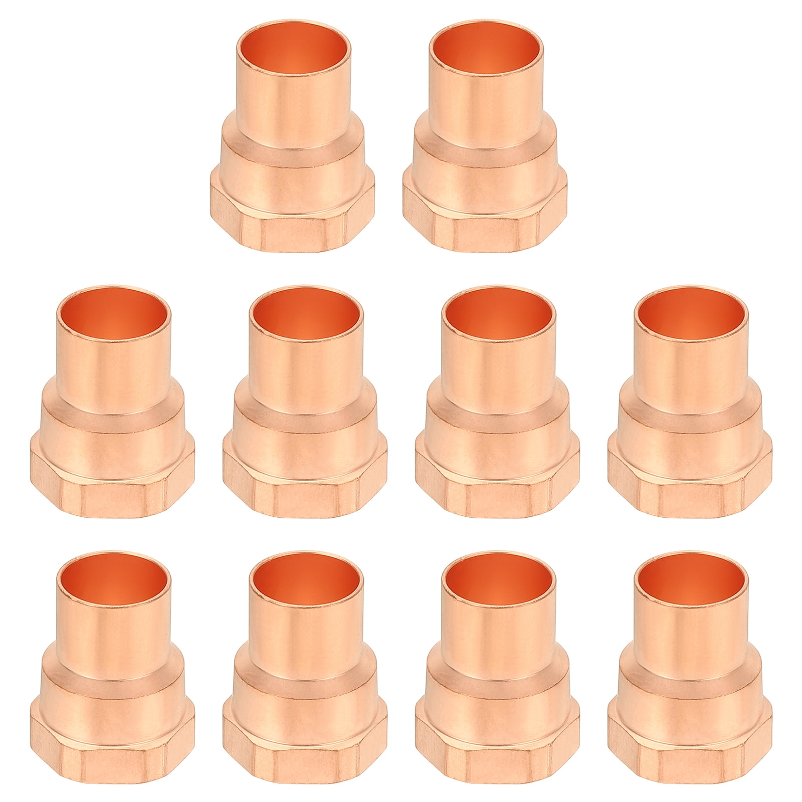 Uxcell 10 Pcs 1/2" Female Adapter Fitting with C x F Connections ...