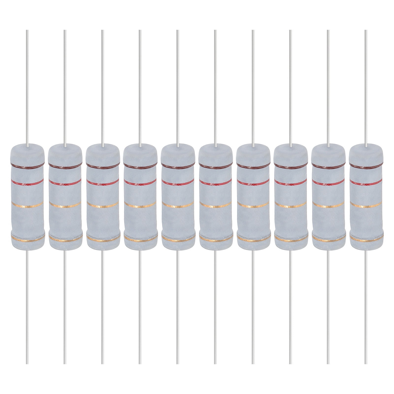 Uxcell 10Pcs 1.2 Ohm 5W Metal Oxide Film Resistor, 5% Tolerance ...