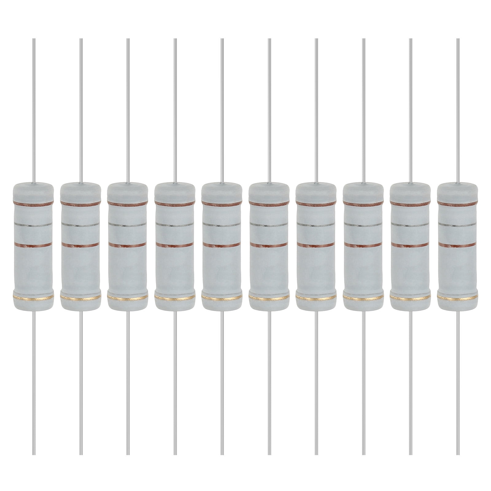 Uxcell 10 Pcs 180 Ohm 5W Metal Oxide Film Resistor, 5% Tolerance ...