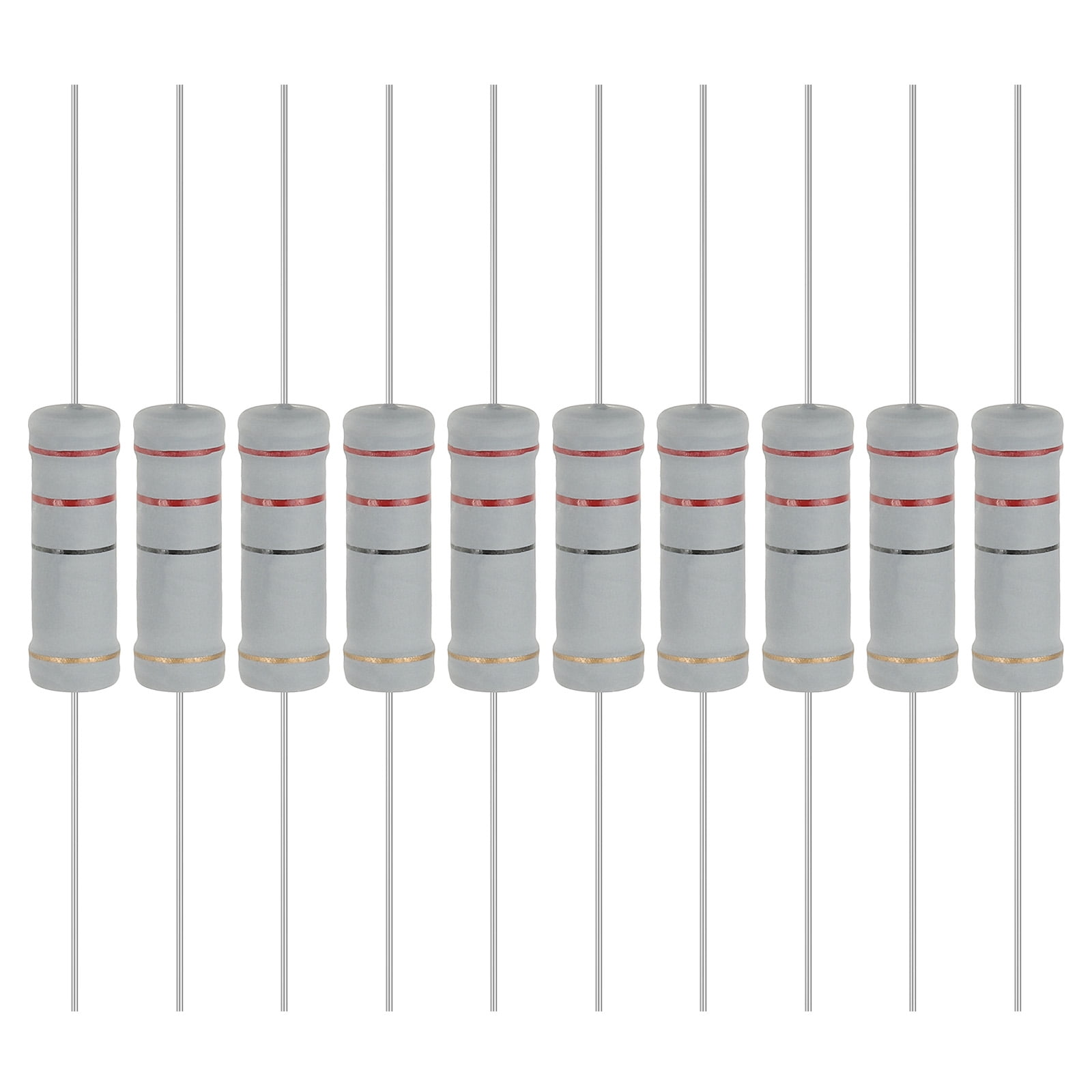 Uxcell 10Pcs 22 Ohm 5W Metal Oxide Film Resistor, 5% Tolerance ...