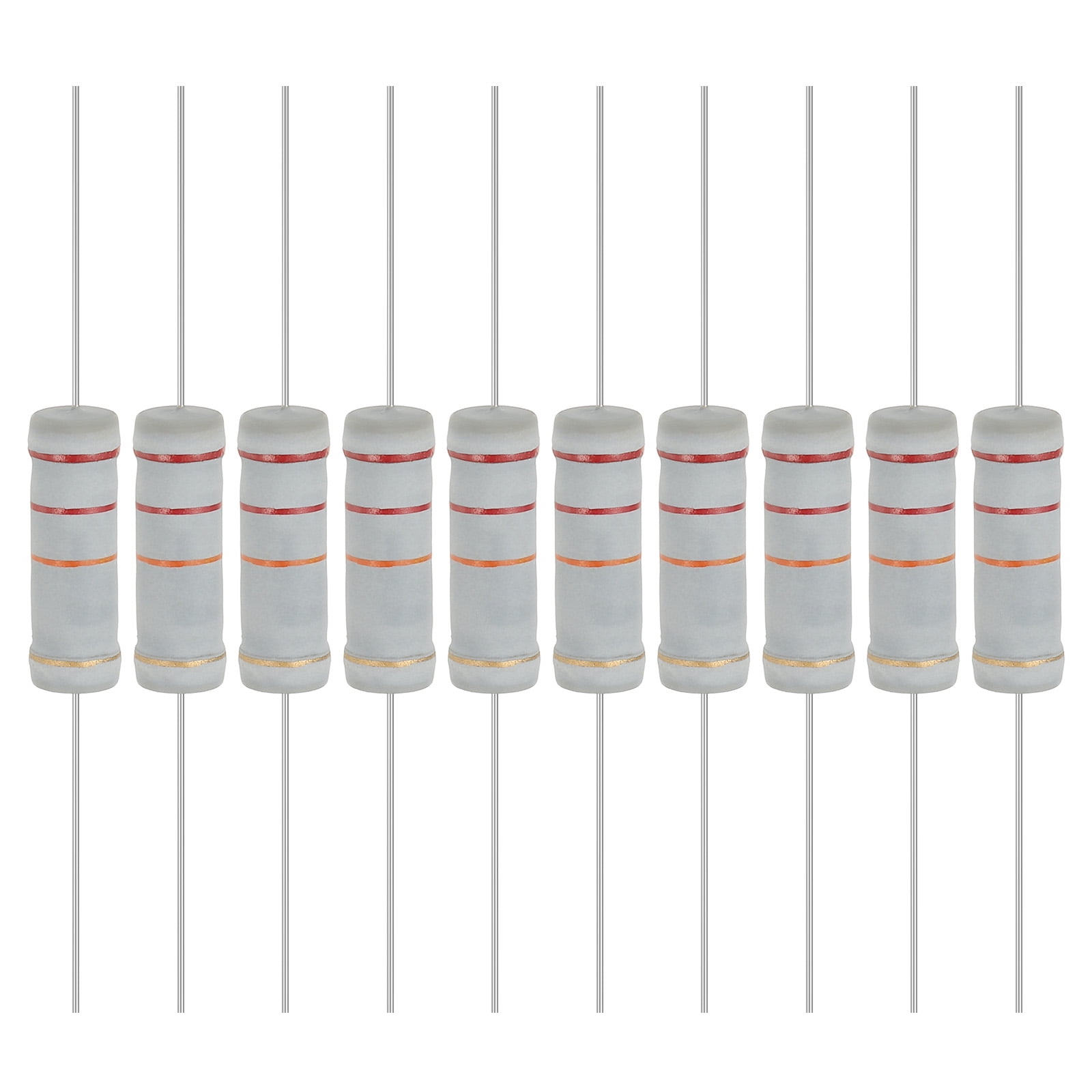 Uxcell 10 Pcs 22K Ohm 5W Metal Oxide Film Resistor, 5% Tolerance ...