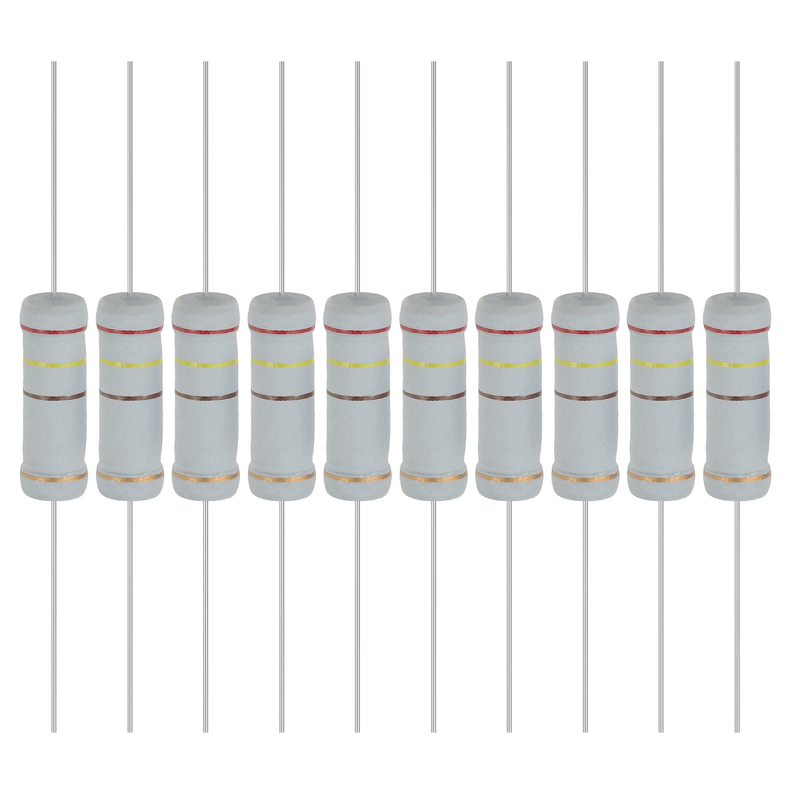 Uxcell 10Pcs 240 Ohm 5W Metal Oxide Film Resistor, 5% Tolerance ...