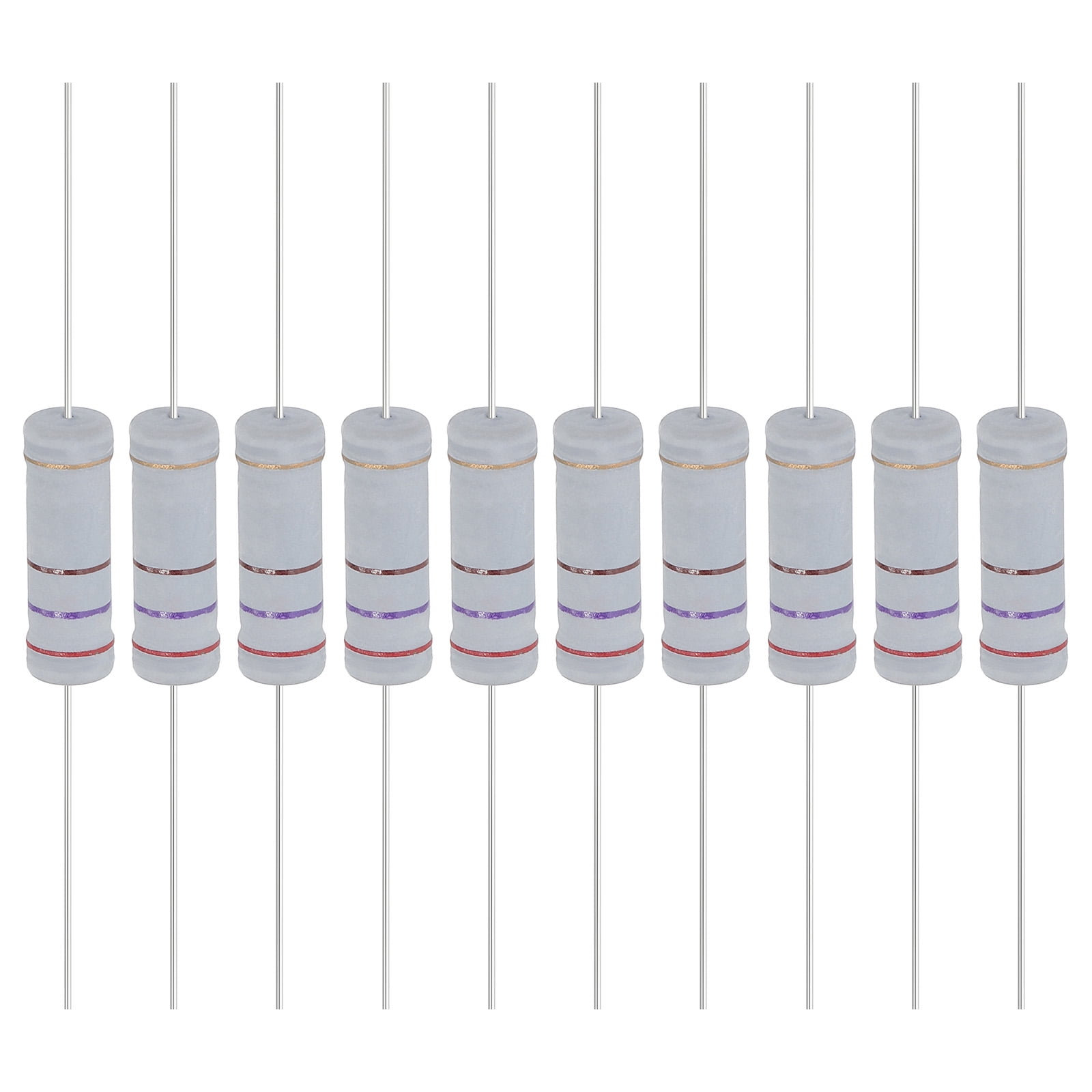 Uxcell 10 Pcs 270 Ohm 5W Metal Oxide Film Resistor, 5% Tolerance ...