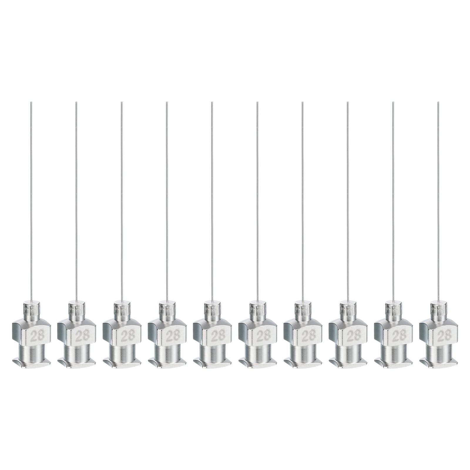 Uxcell 10 Pcs 28G 1.5 Inch Blunt Tip Dispensing Needle with Lure Lock ...