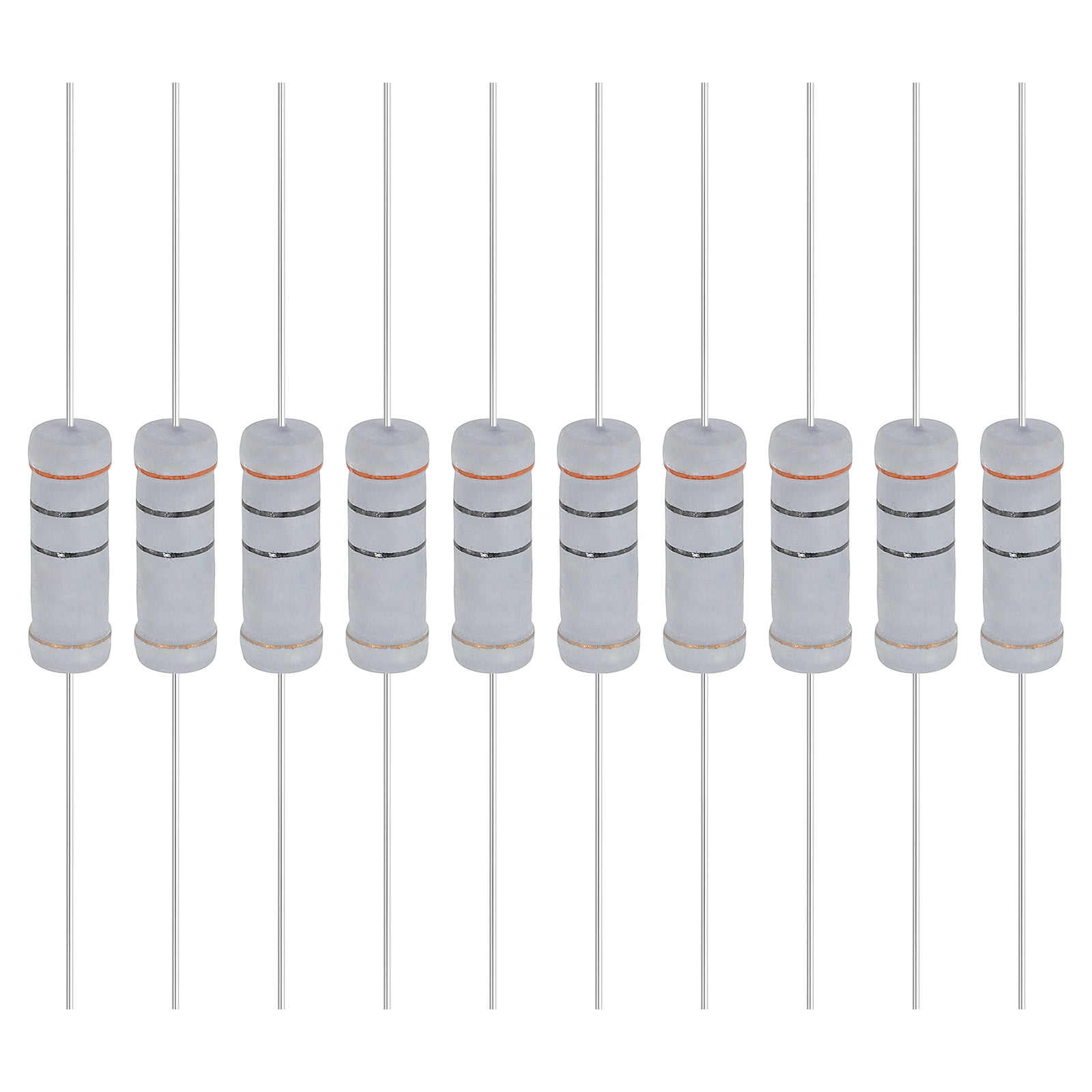 Uxcell 10 Pcs 30 Ohm 5W Metal Oxide Film Resistor, 5% Tolerance ...