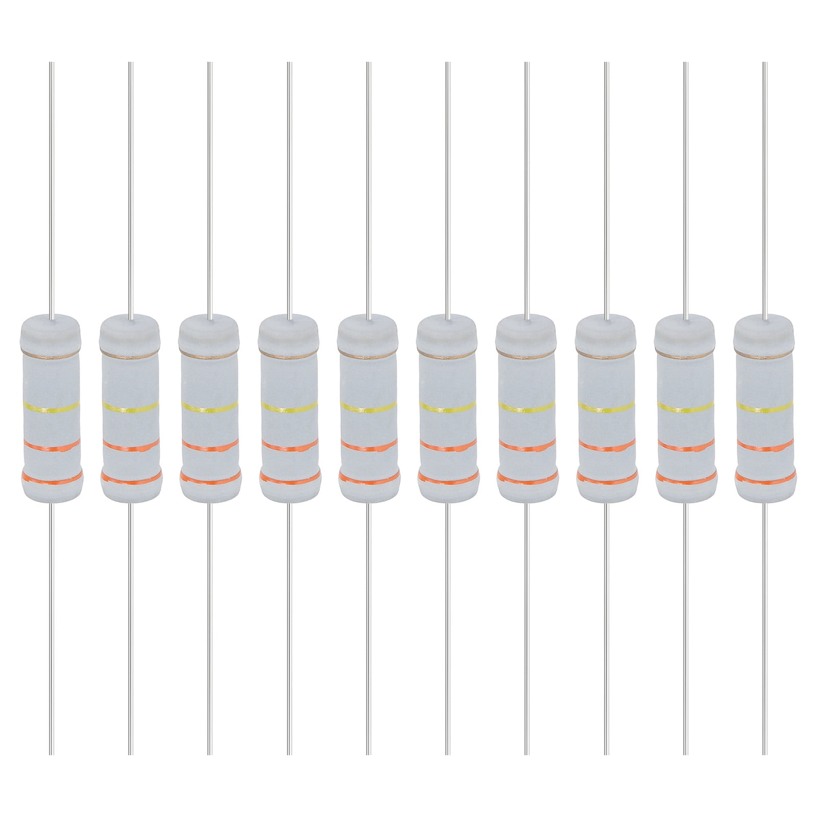 Uxcell 10Pcs 330K Ohm 5W Metal Oxide Film Resistor, 5% Tolerance ...