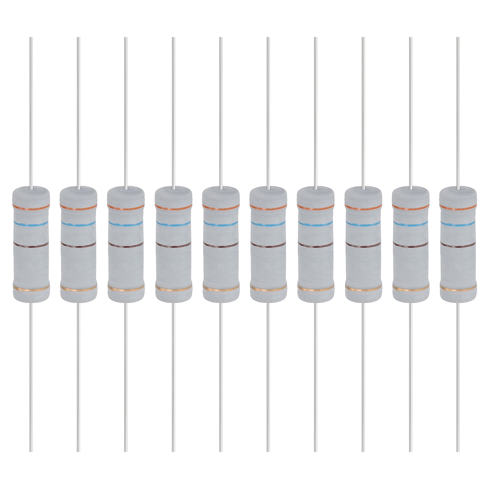 Uxcell 10 Pcs 360 Ohm 5W Metal Oxide Film Resistor, 5% Tolerance ...