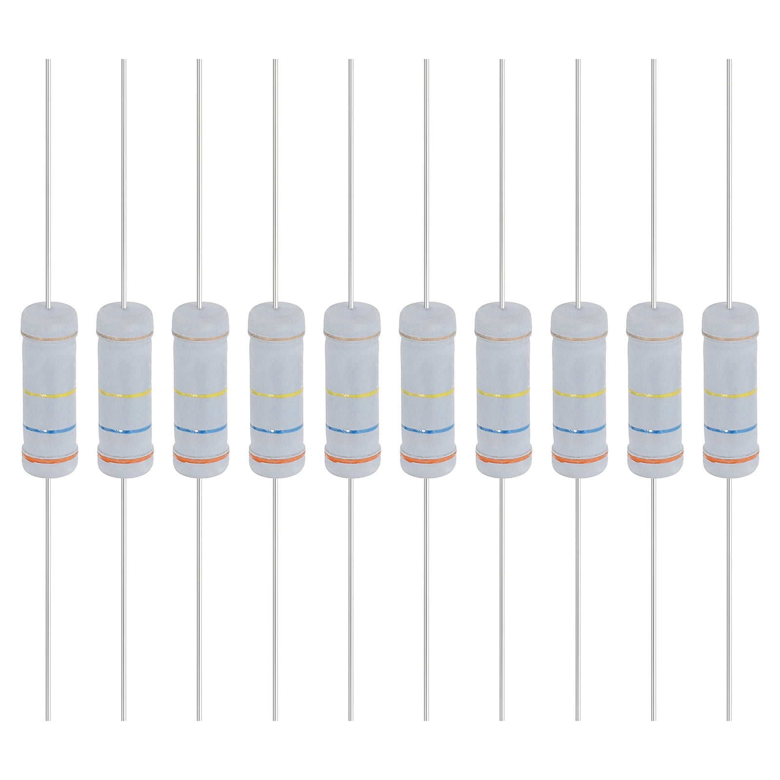 Uxcell 10Pcs 360K Ohm 5W Metal Oxide Film Resistor, 5% Tolerance ...