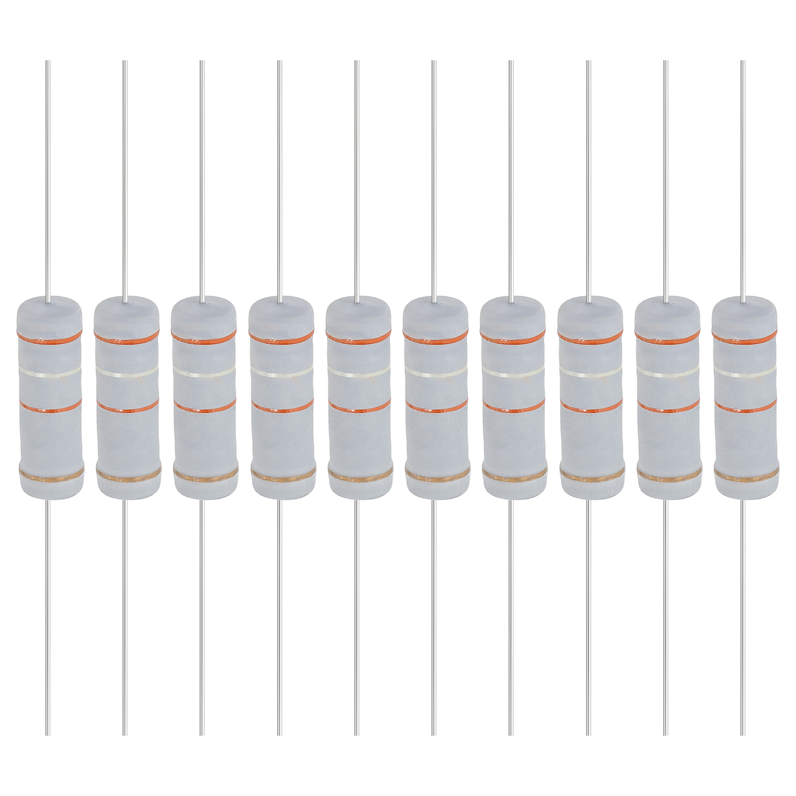 Uxcell 10 Pcs 39K Ohm 5W Metal Oxide Film Resistor, 5% Tolerance ...