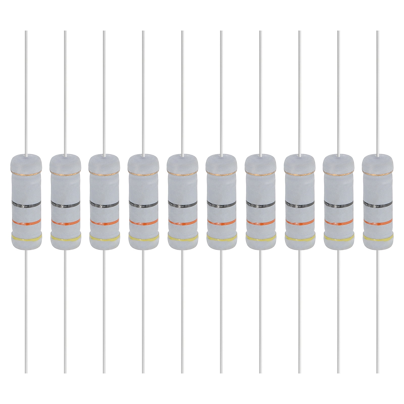 Uxcell 10Pcs 43 Ohm 5W Metal Oxide Film Resistor, 5% Tolerance ...