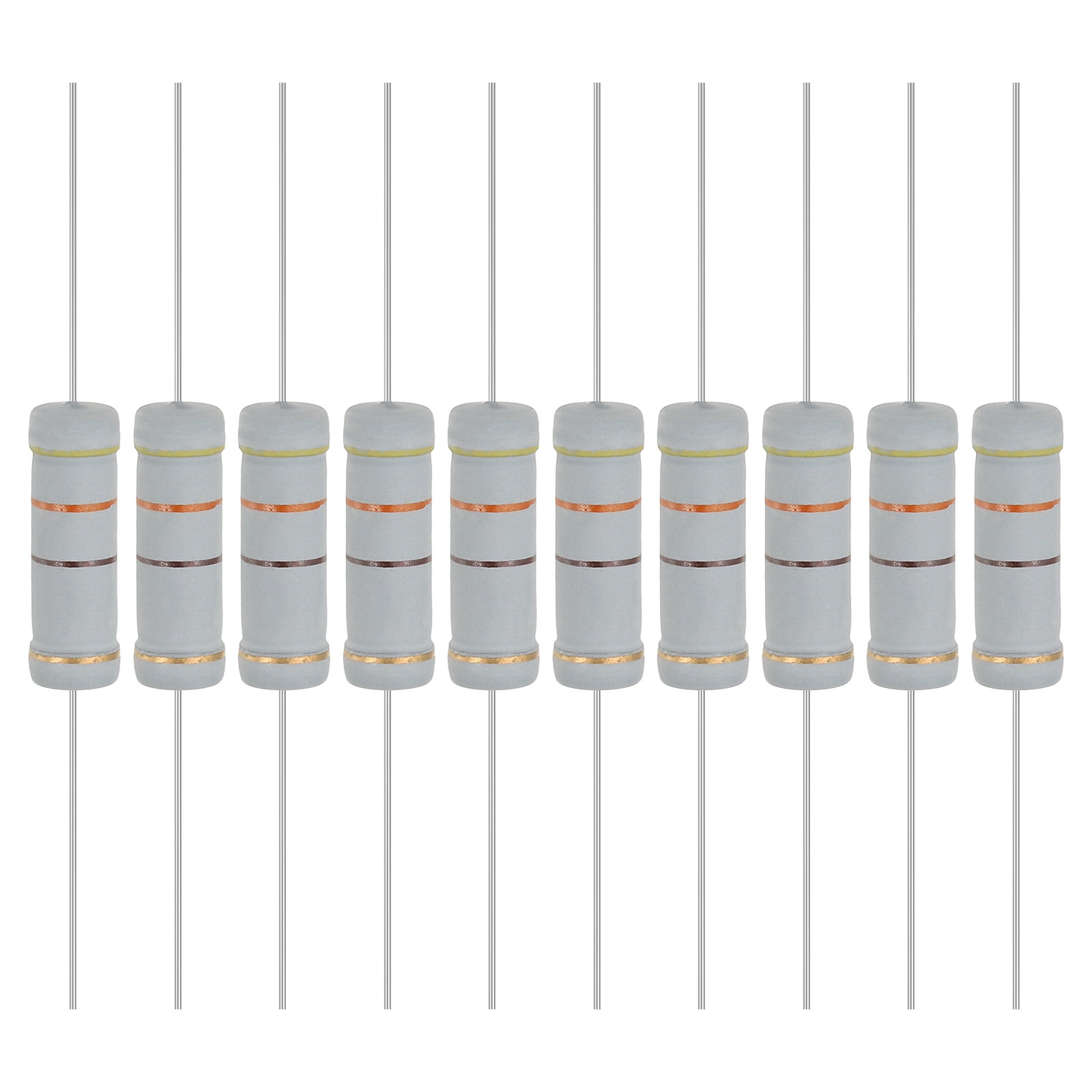 Uxcell 10 Pcs 430 Ohm 5W Metal Oxide Film Resistor, 5% Tolerance ...