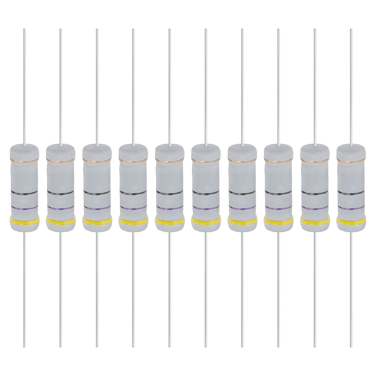 Uxcell 10 Pcs 47 Ohm 5W Metal Oxide Film Resistor, 5% Tolerance ...