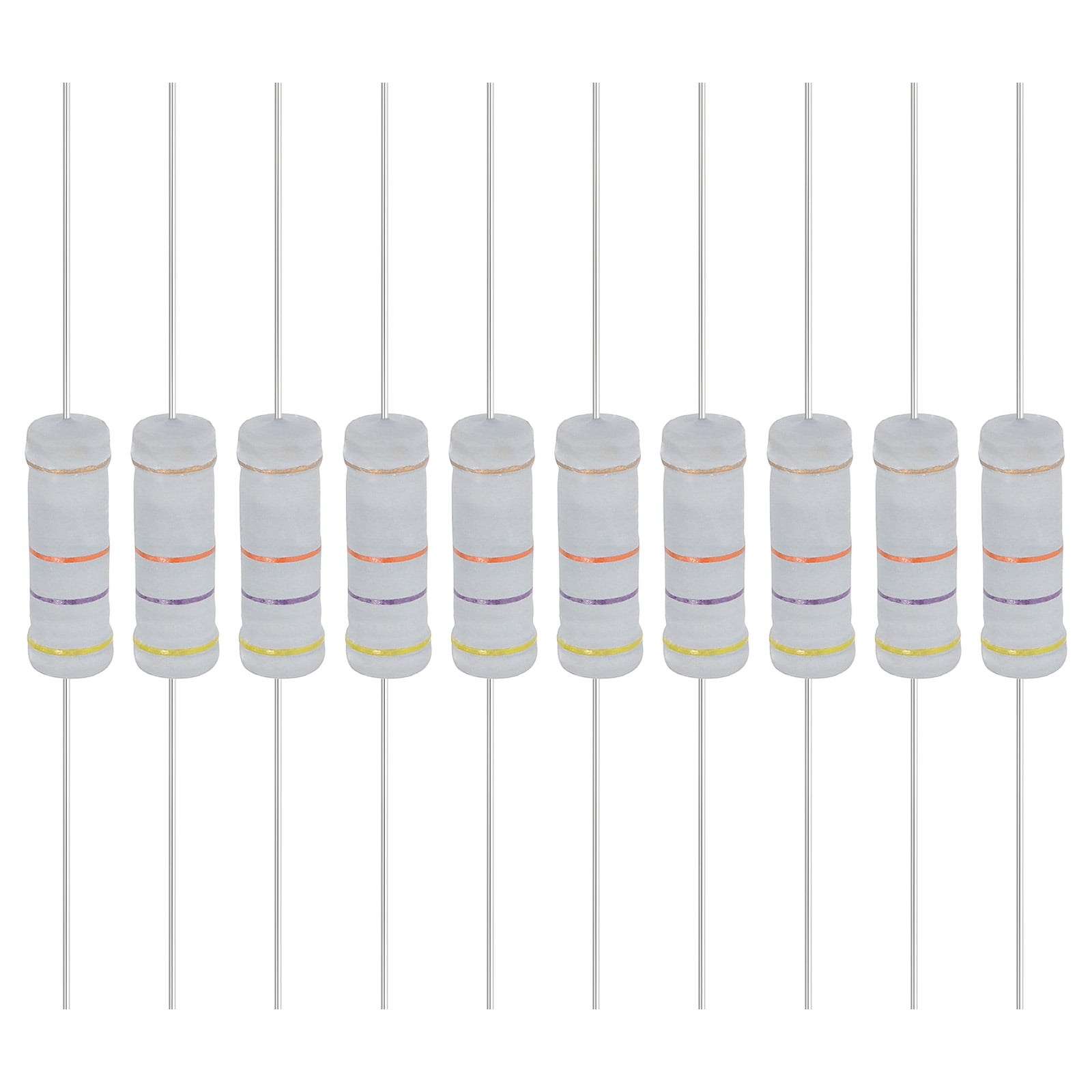 Uxcell 10 Pcs 47K Ohm 5W Metal Oxide Film Resistor, 5% Tolerance ...