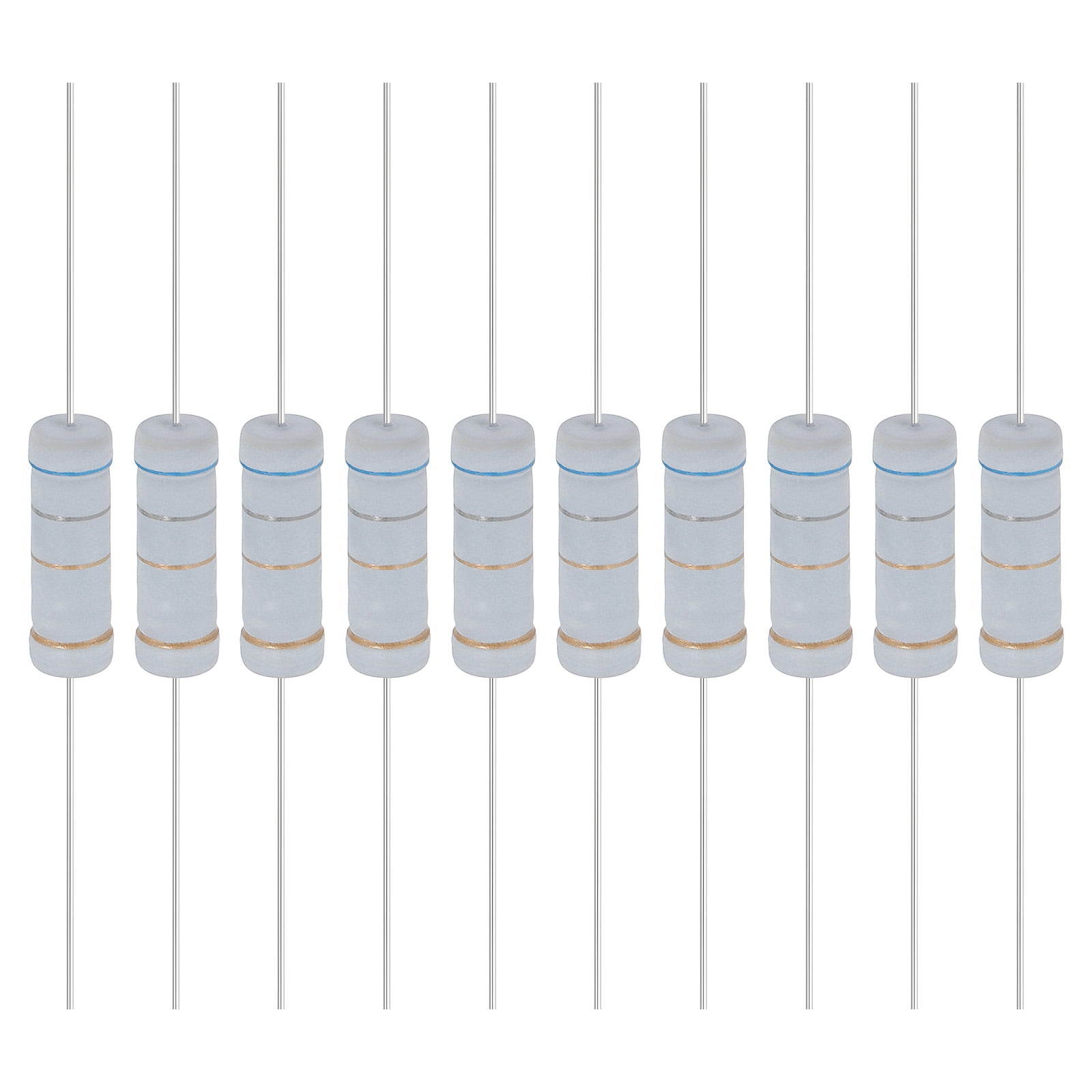 Uxcell 10 Pcs 6.8 Ohm 5W Metal Oxide Film Resistor, 5% Tolerance, Resistor Axial Lead for DIY ...