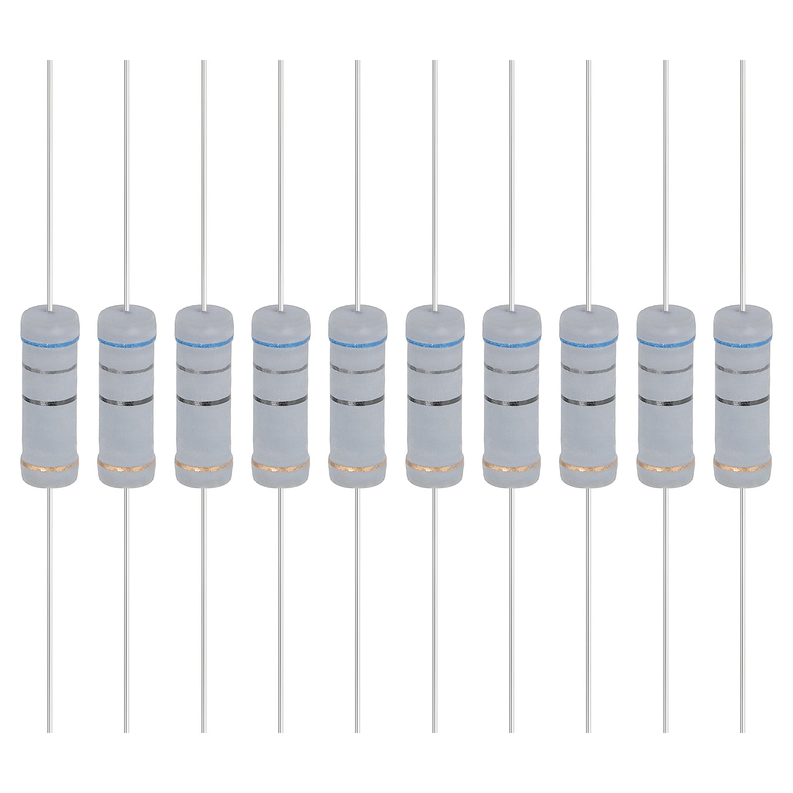 Uxcell 10Pcs 68 Ohm 5W Metal Oxide Film Resistor, 5% Tolerance ...