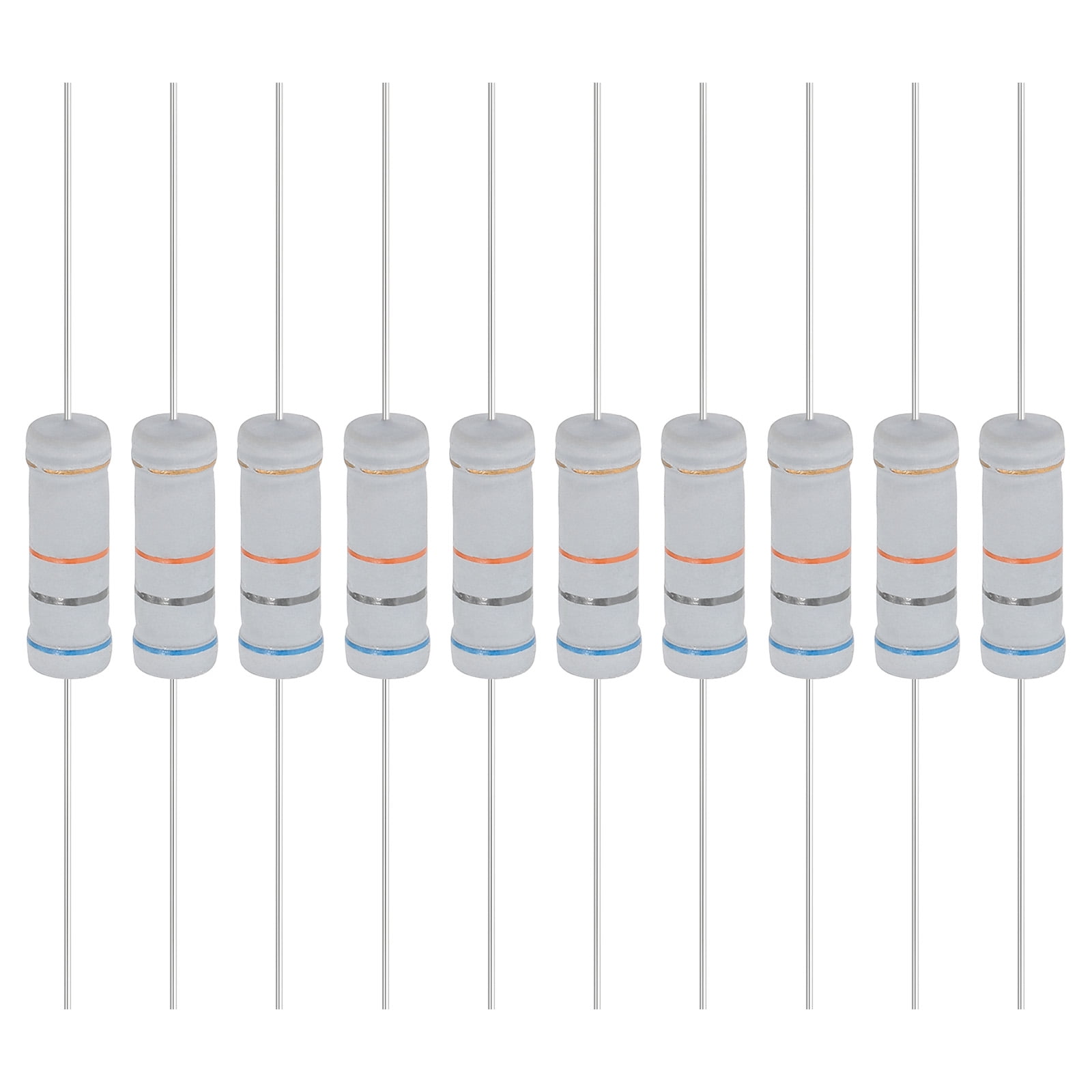 Uxcell 10Pcs 68K Ohm 5W Metal Oxide Film Resistor, 5% Tolerance ...