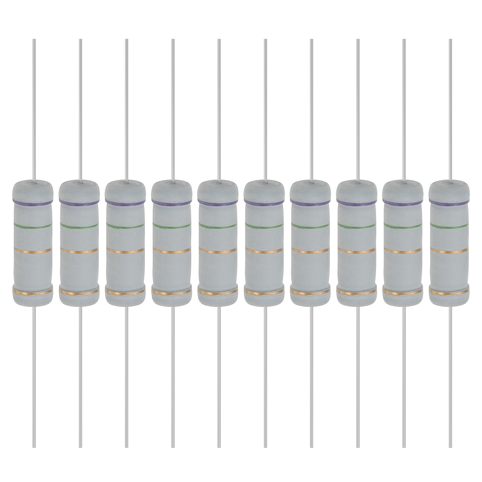 Uxcell 10Pcs 7.5 Ohm 5W Metal Oxide Film Resistor, 5% Tolerance ...