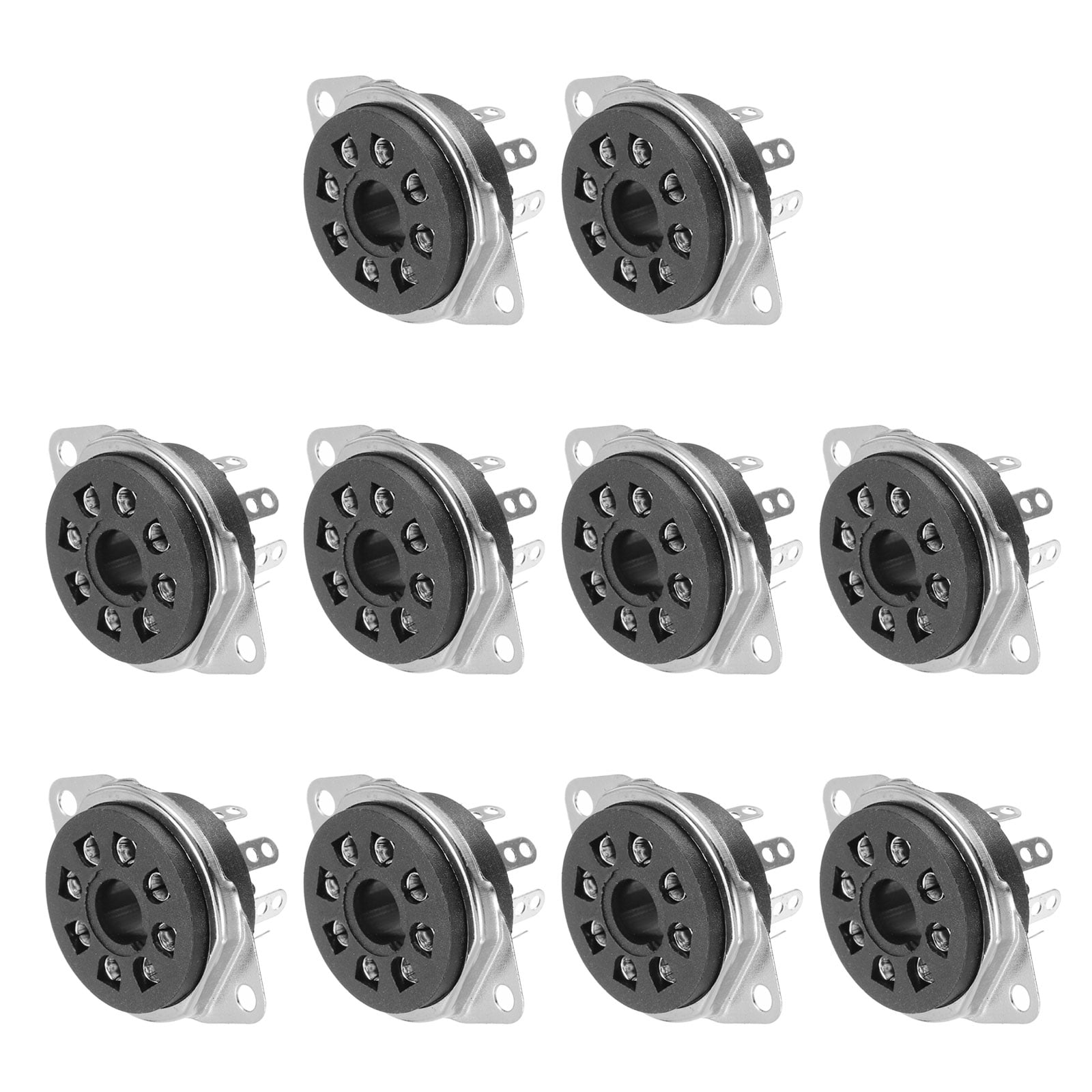 Uxcell 10 Pcs 8pin Tube Socket Bakelite Tube Socket,Vacuum Tube Protect ...