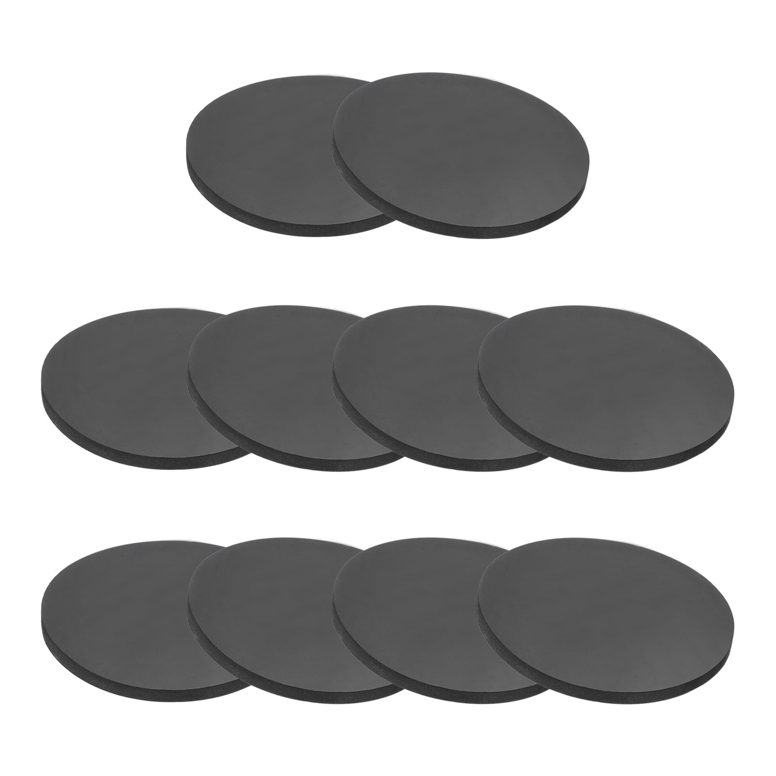 Uxcell 10 Pcs 90mm ID x 6mm Thick Rubber Solid Discs Washers, Black ...