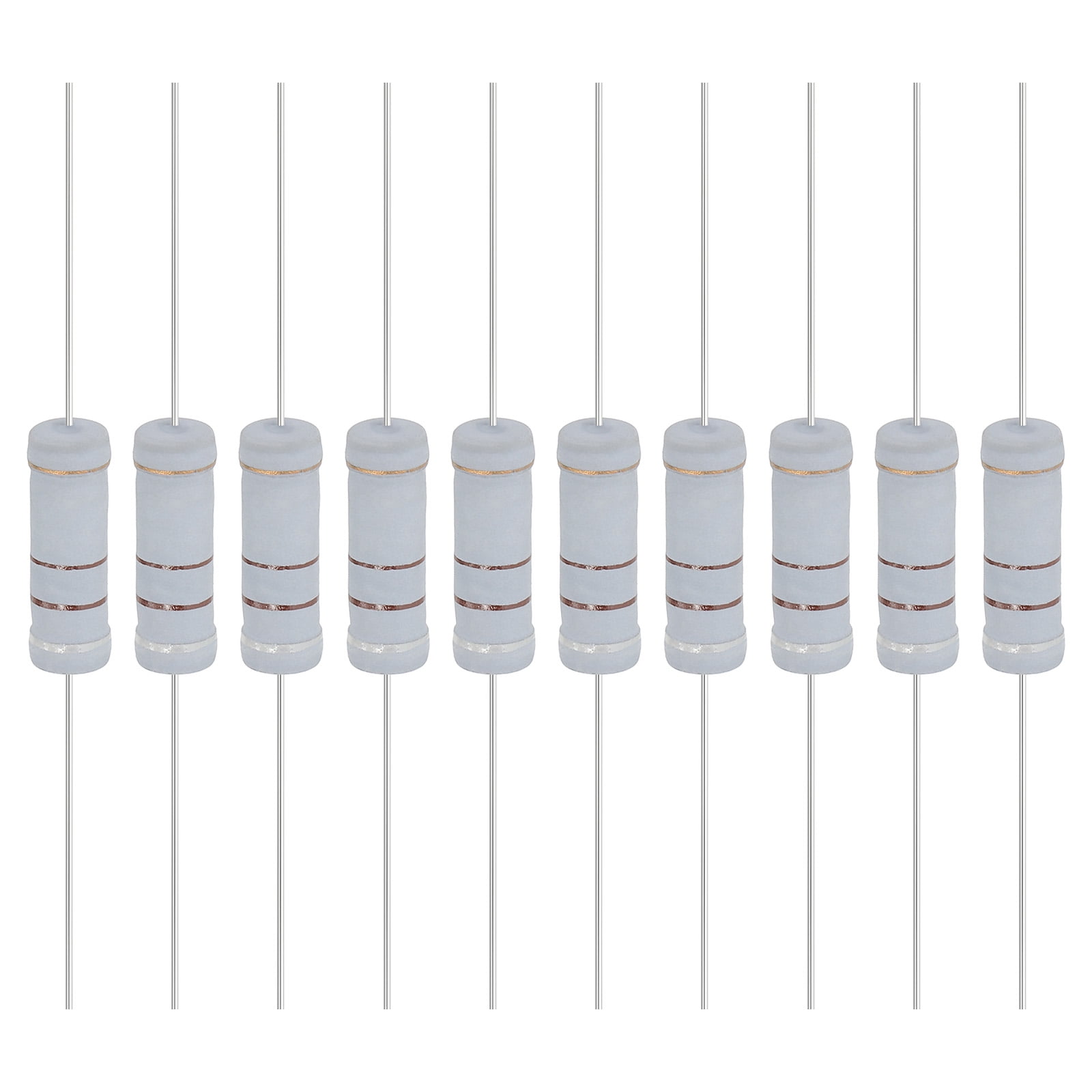 Uxcell 10Pcs 910 Ohm 5W Metal Oxide Film Resistor, 5% Tolerance ...