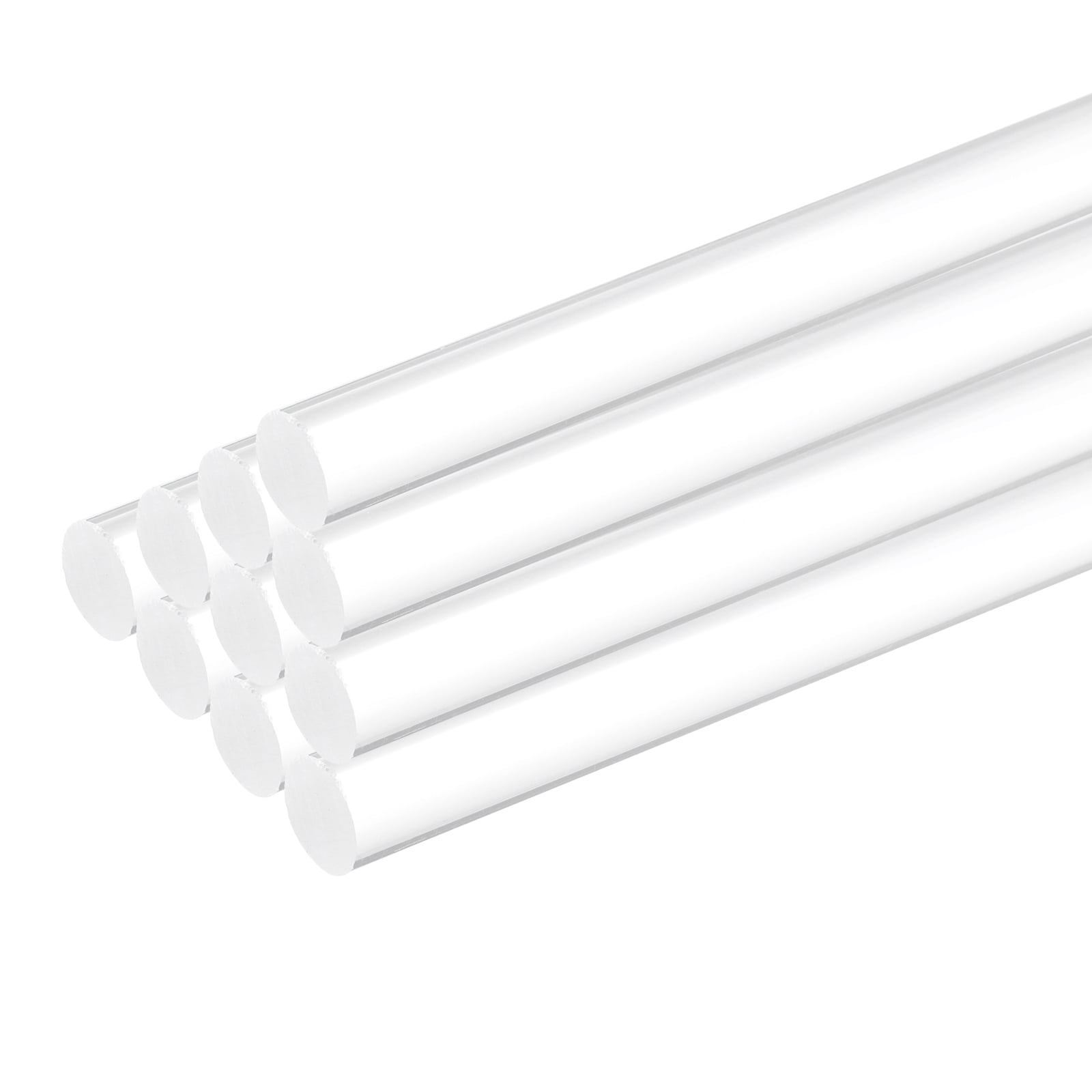 Uxcell 10 Pack Acrylic Round Rods 23/64" x 12" Clear Acrylic Dowel Rods ...