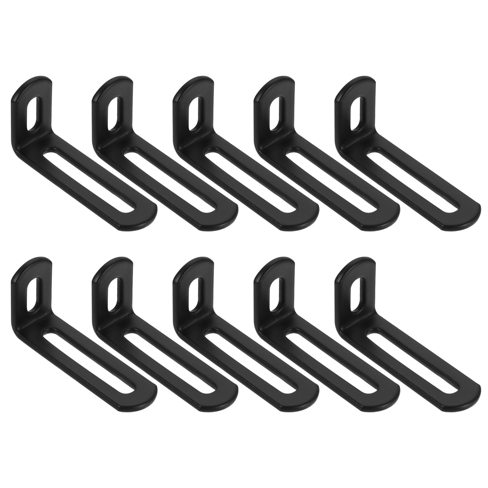Uxcell 10 Pcs Adjustable Right Angle Brackets, Slotted L-Shape Corner ...