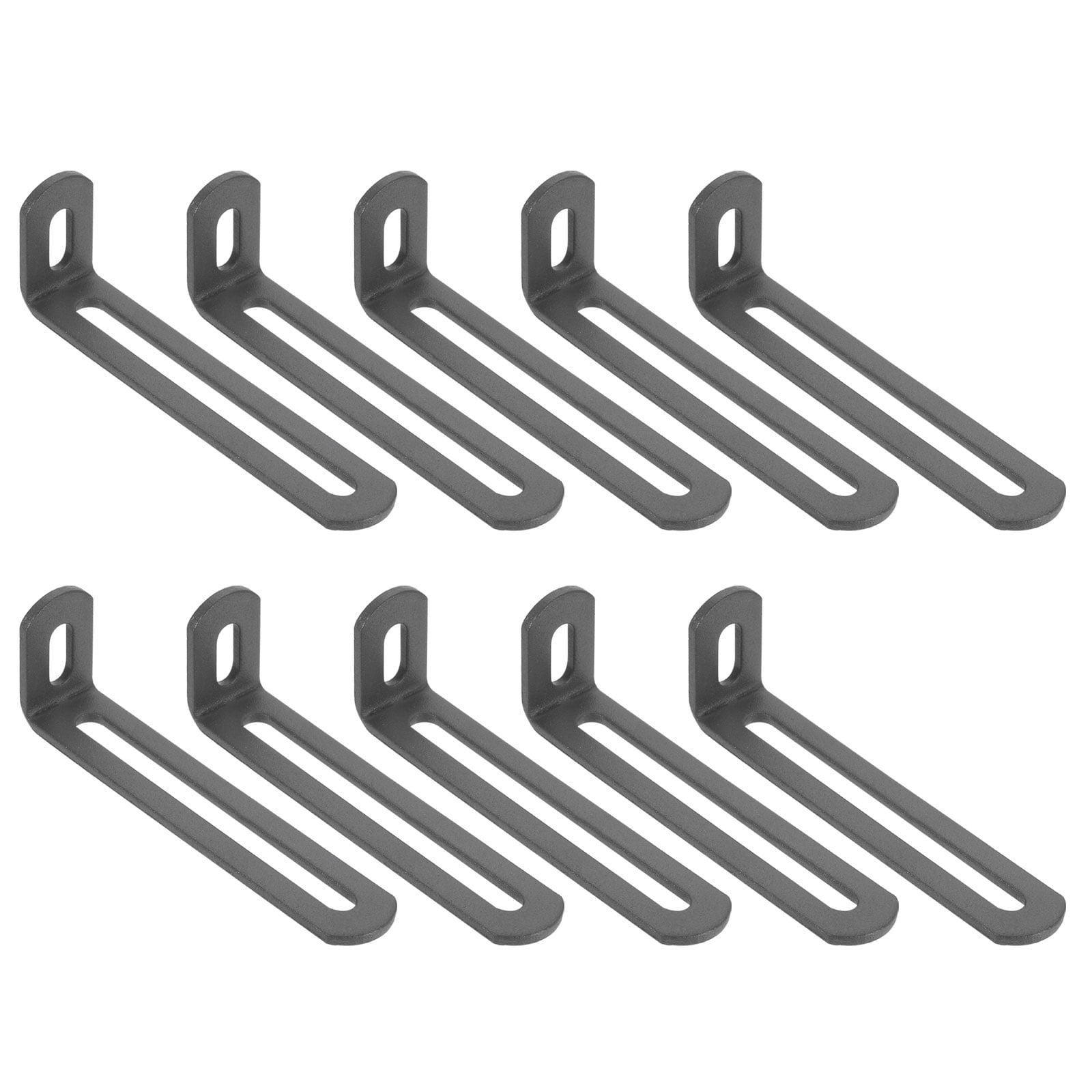 Uxcell 10 Pcs Adjustable Right Angle Brackets, Slotted L-Shape Corner ...