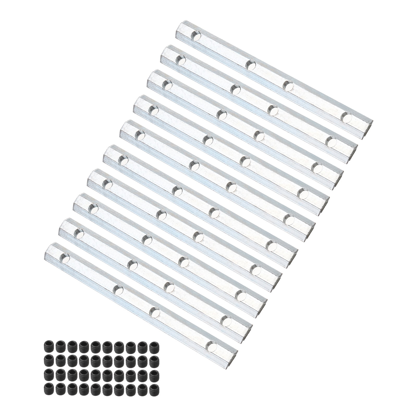 Uxcell 10 Pcs Aluminum Extrusion Connector, 4" x 0.18" Straight Line ...