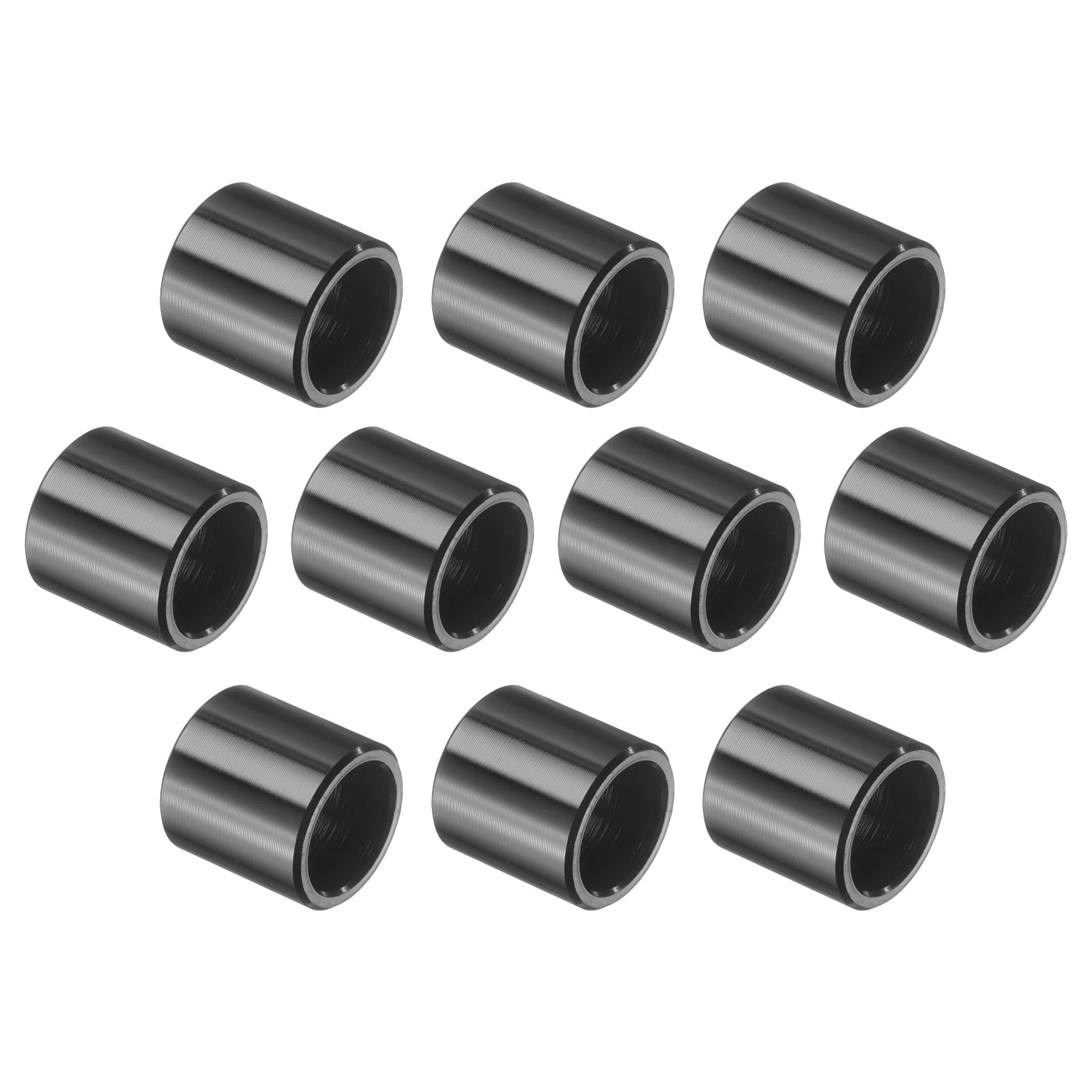 Uxcell 10 Pcs Aluminum Spacer, 3/8" Bore x 1/2" OD x 1/2" Length Black ...