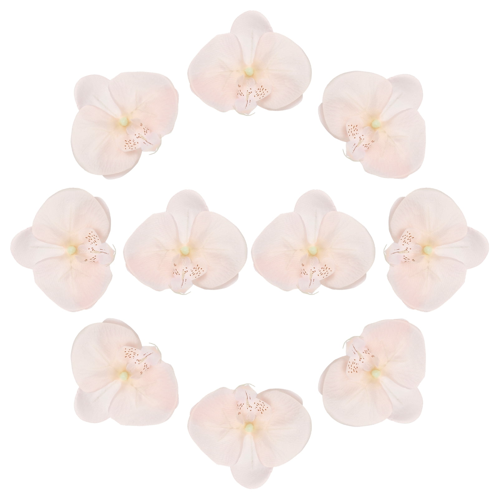 Uxcell 10 Pcs Artificial Orchid Flower Heads, Fake Butterfly Orchid ...