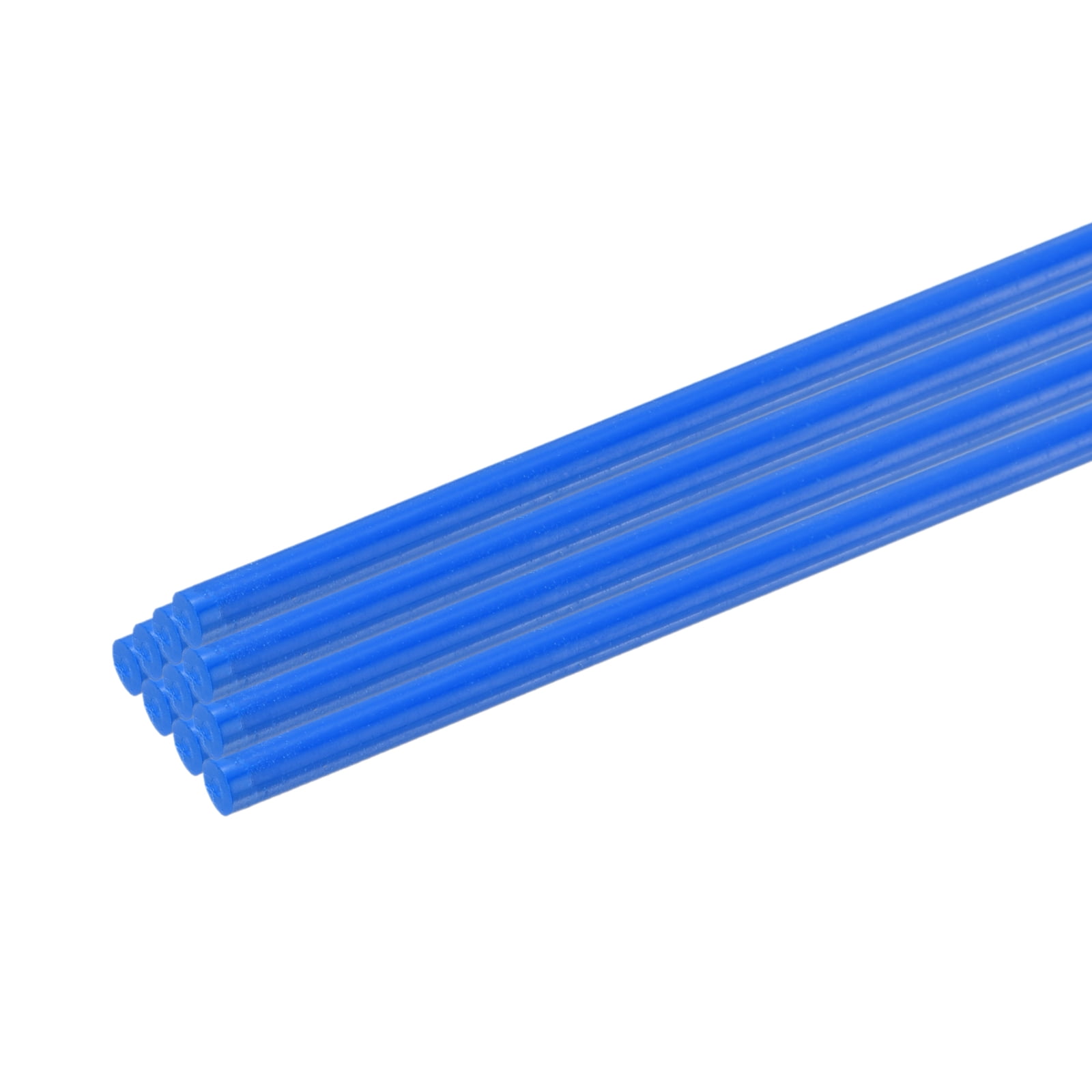 Uxcell 10 Pcs Blue Plastic Rods 5 x 250mm ABS Styrene Round Stick Round ...