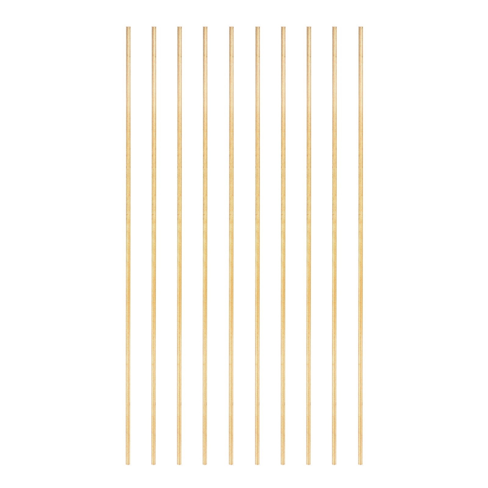 Uxcell 10 Pcs Brass Round Rod, 2.2mm x 8" Lathe Bar Stock H59 Brass ...