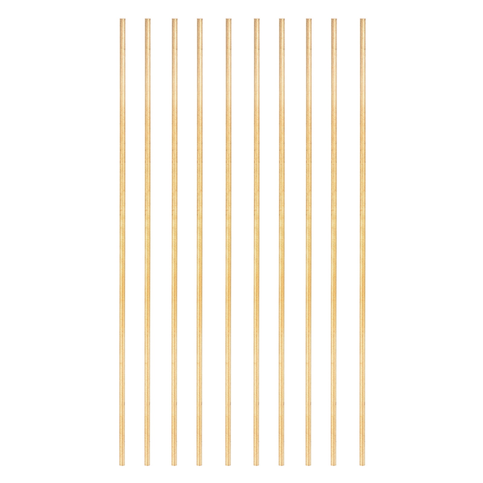 Uxcell 10 Pcs Brass Round Rod, 2.4mm x 6" Lathe Bar Stock H59 Brass ...