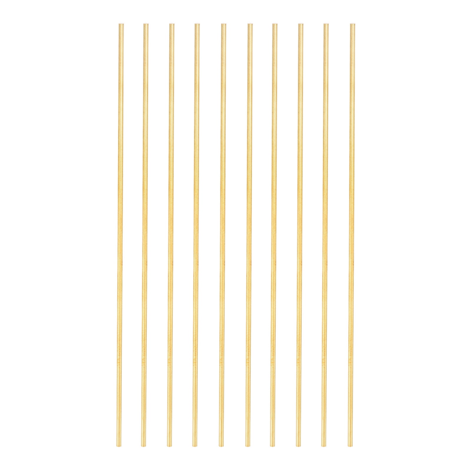 Uxcell 10 Pcs Brass Round Rod, 2.5mm x 10" Lathe Bar Stock H59 Brass ...