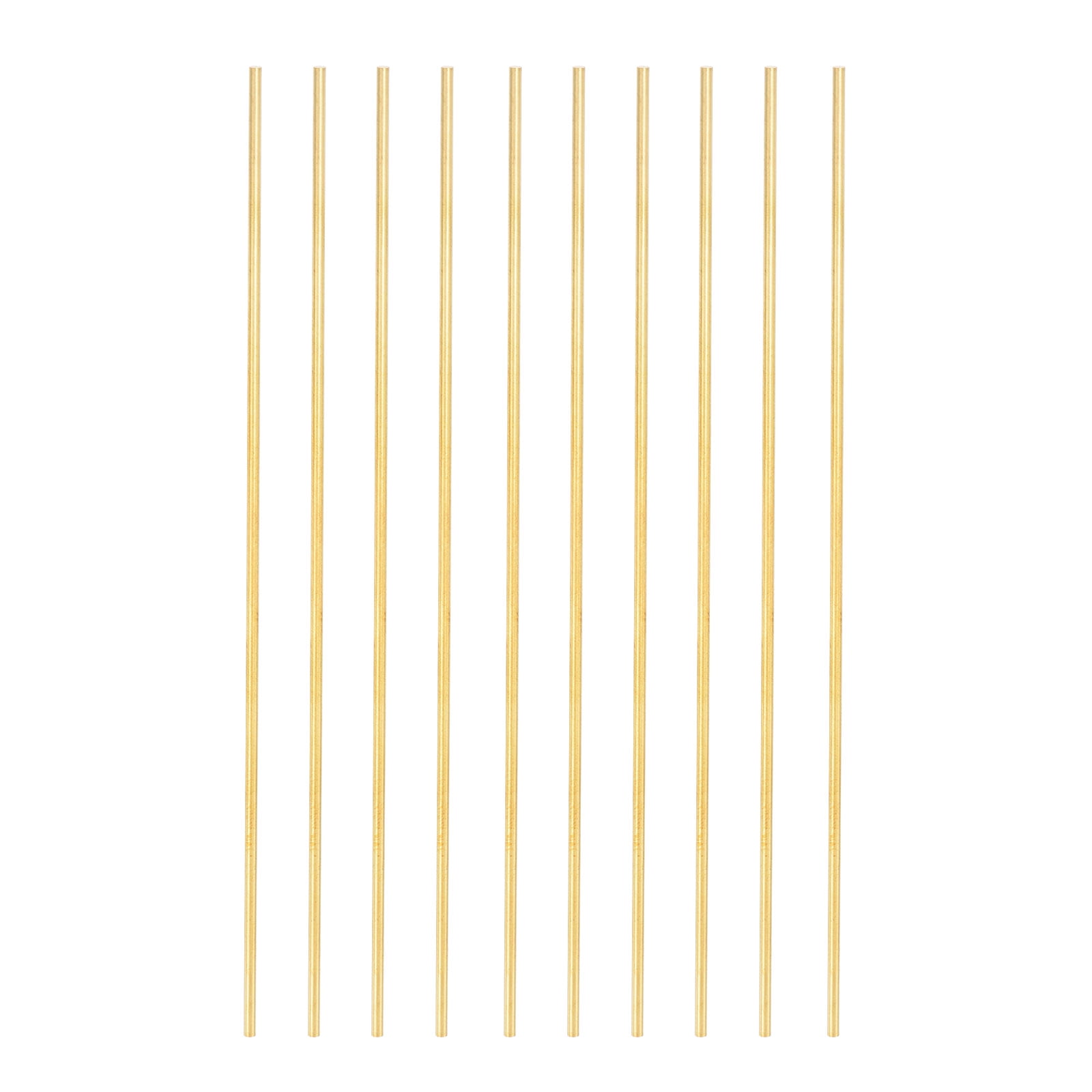 Uxcell 10 Pcs Brass Round Rod, 2.5mm x 8" Lathe Bar Stock H62 Brass ...