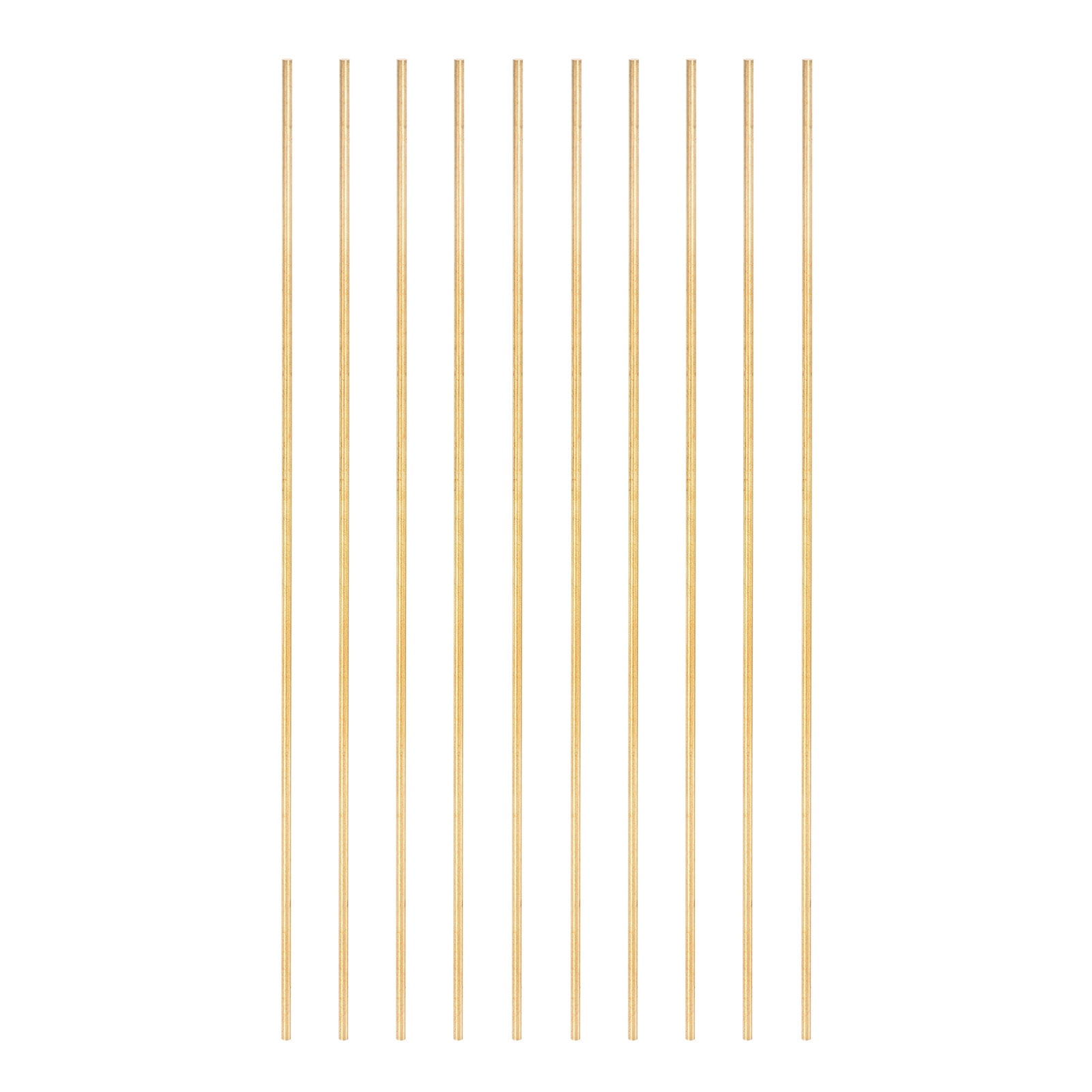 Uxcell 10 Pcs Brass Round Rod, 2mm x 8" Lathe Bar Stock H59 Brass Round ...