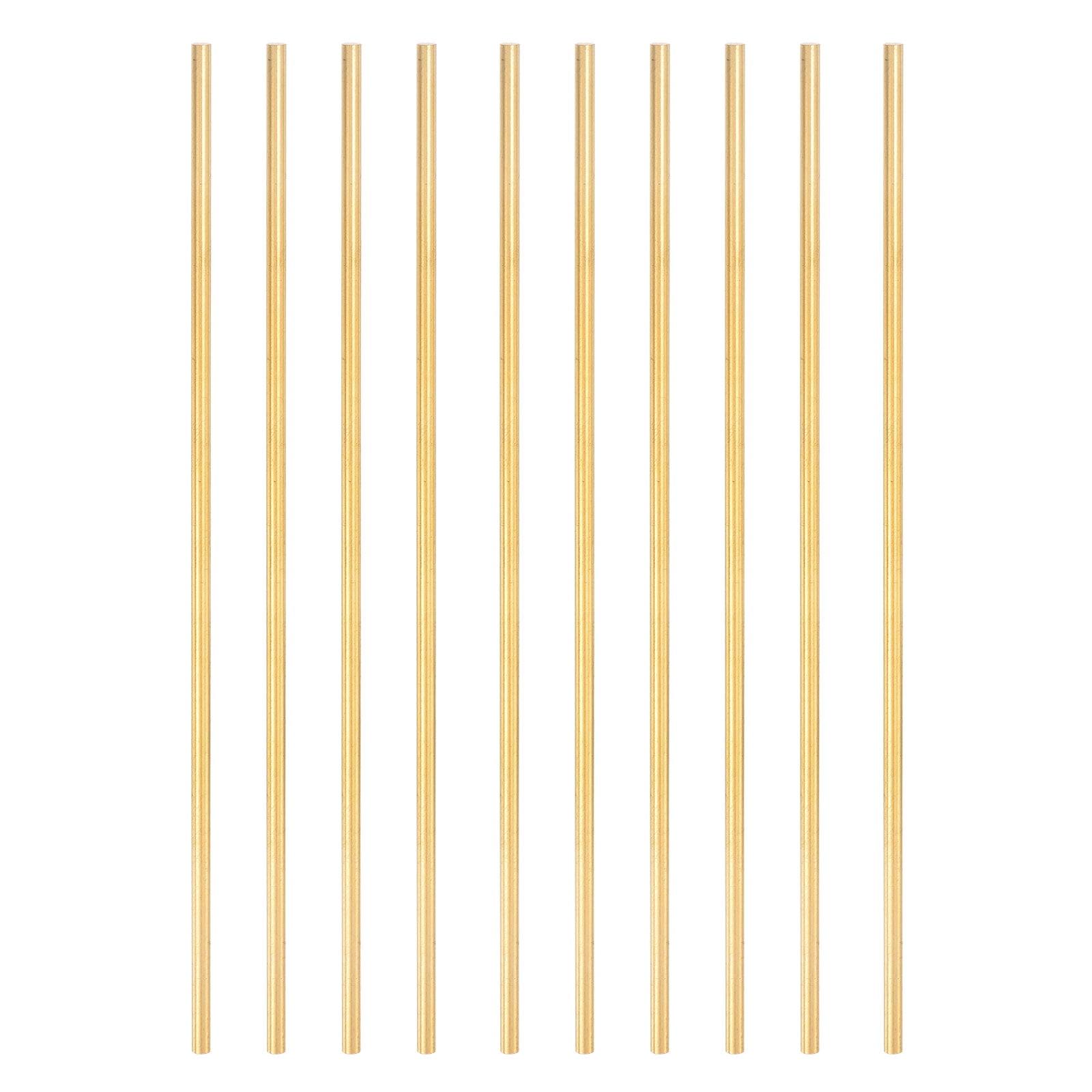 Uxcell 10 Pcs Brass Round Rod, 3mm x 6" Lathe Bar Stock H59 Brass Round ...