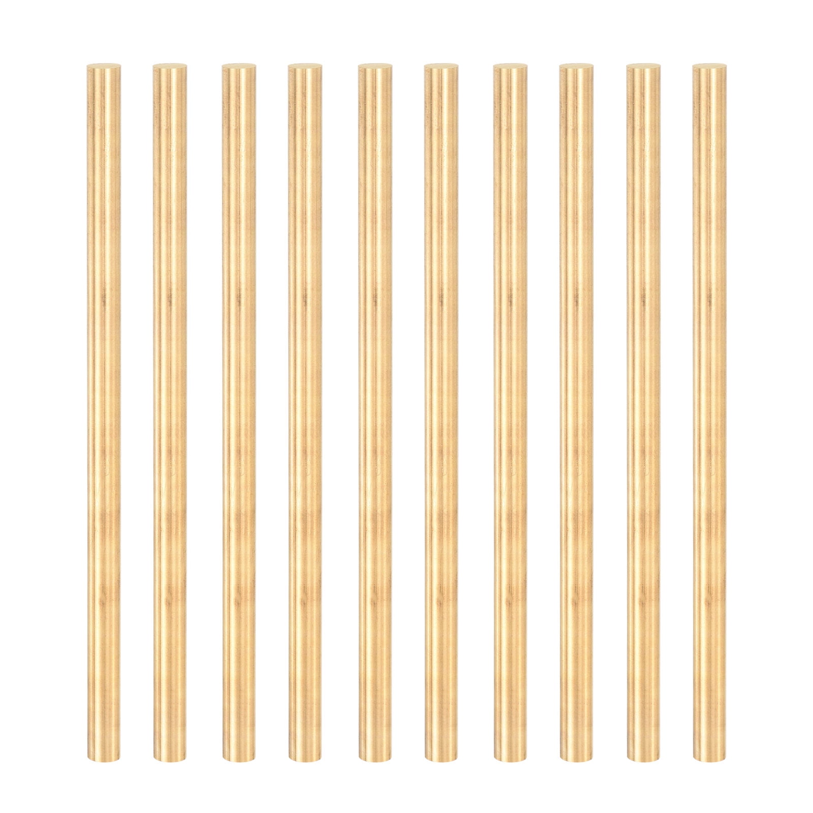 Uxcell 10 Pcs Brass Round Rod, 5mm x 4" Lathe Bar Stock Brass Round ...