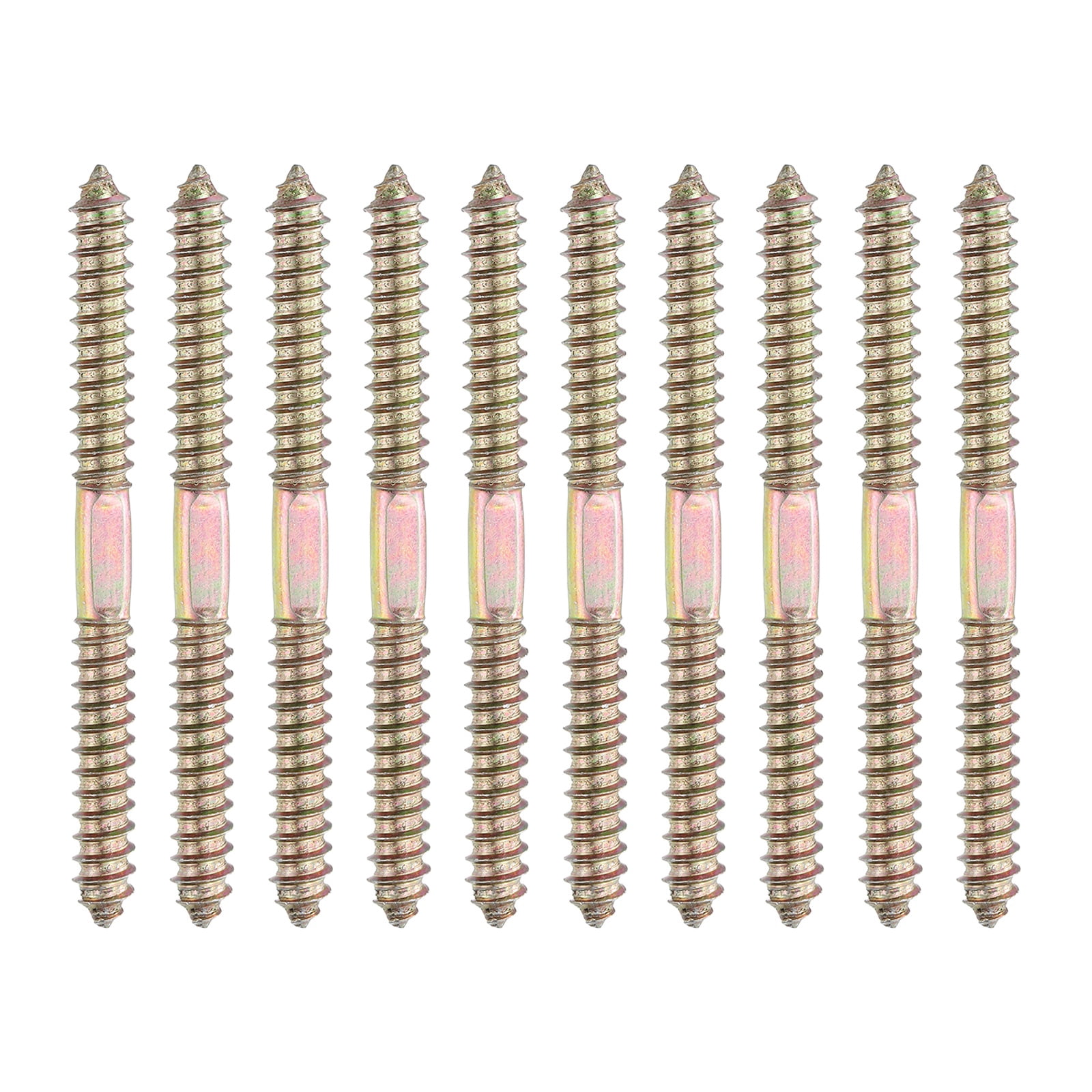 Uxcell 10 Pcs Double Ended Screws, M8 x 100 mm Carbon Steel Hanger ...