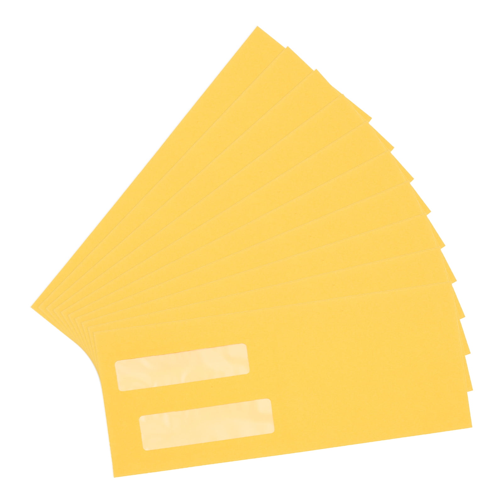 Uxcell 10 Pcs Double Window Envelopes, Business Security Seal Envelopes ...