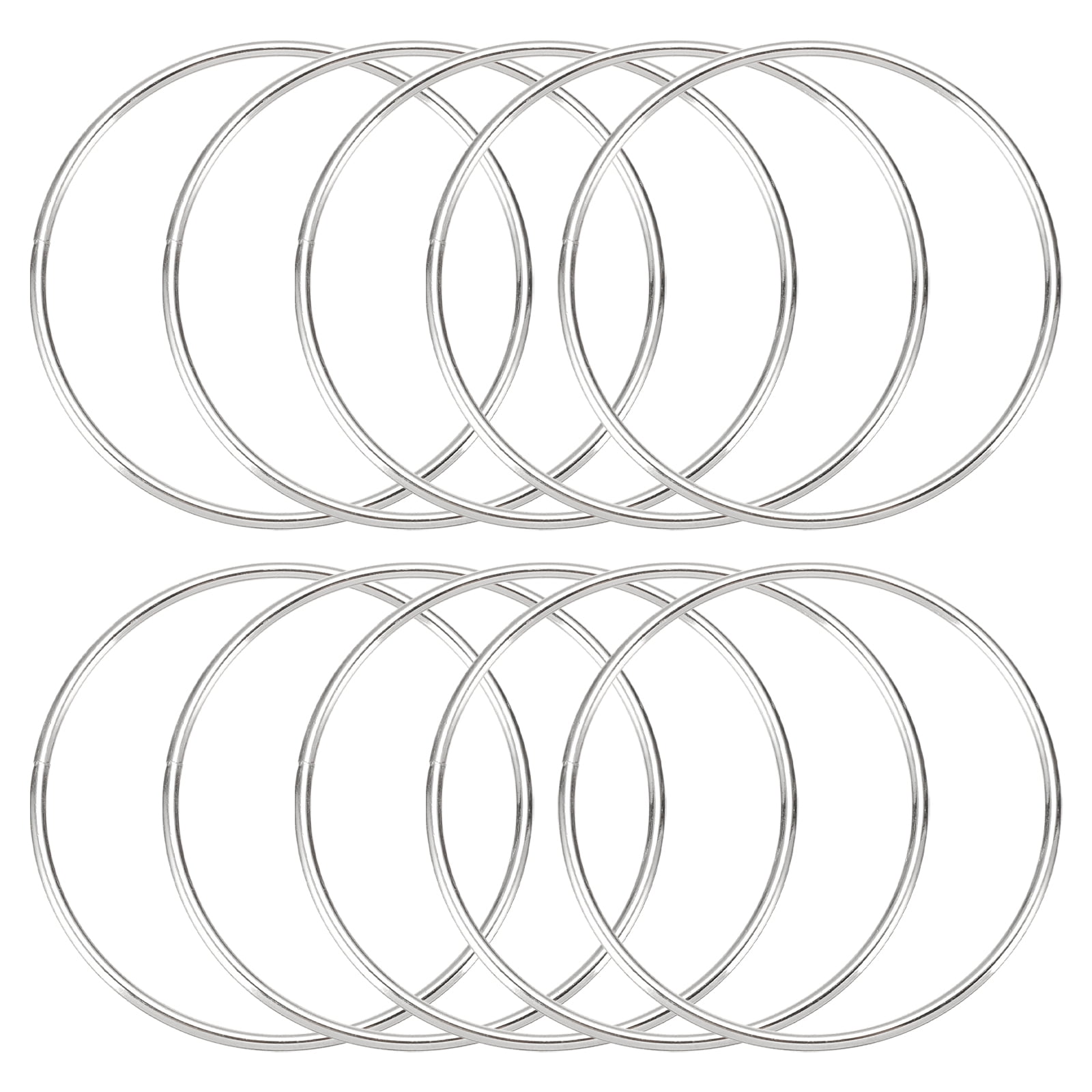 Uxcell 10 Pcs Dream Catcher Rings,Metal Craft Hoops Floral Hoops 3 Inch ...