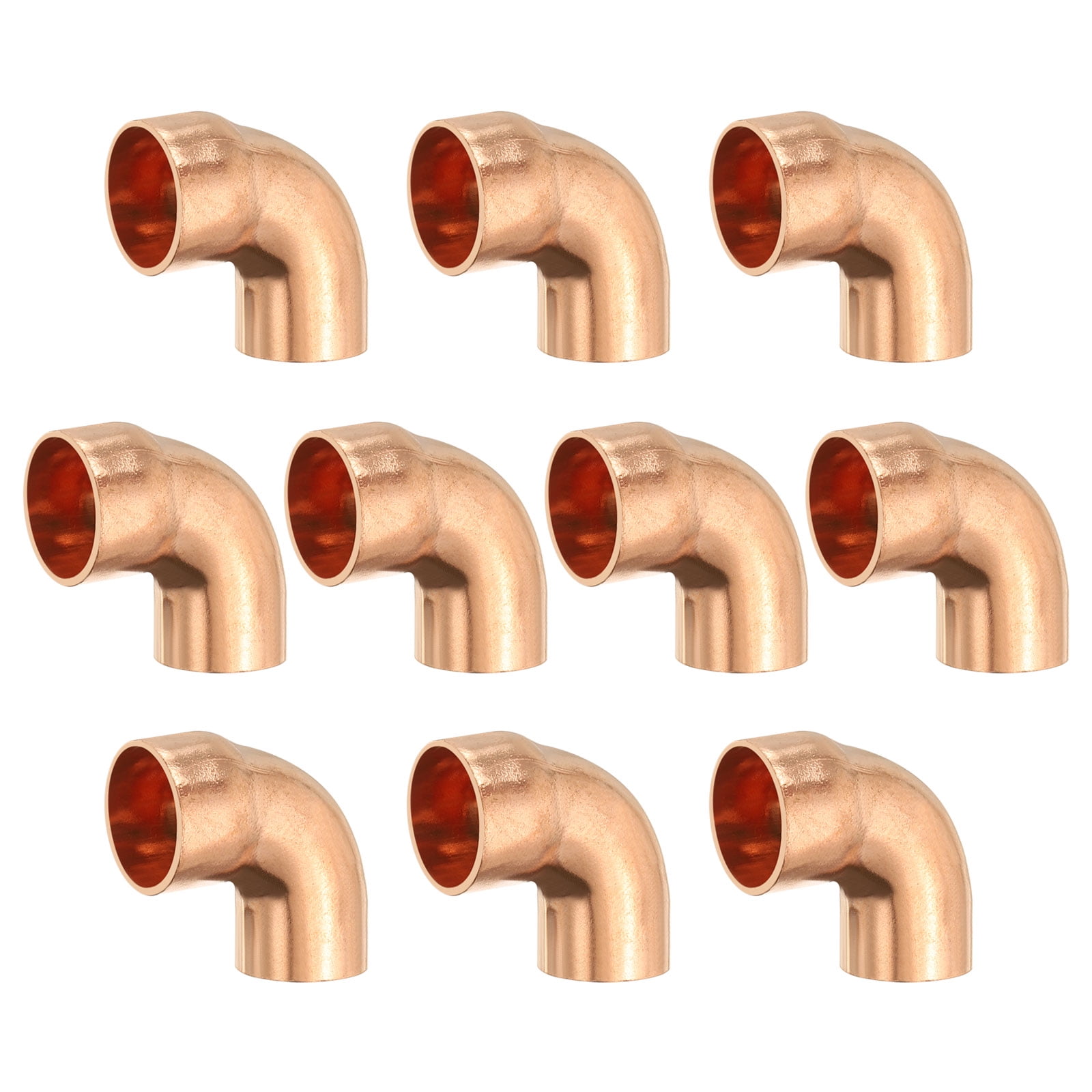 Uxcell 10 Pcs Elbow Copper Fitting, 90 Degree Copper Pipe Fitting FTG x ...