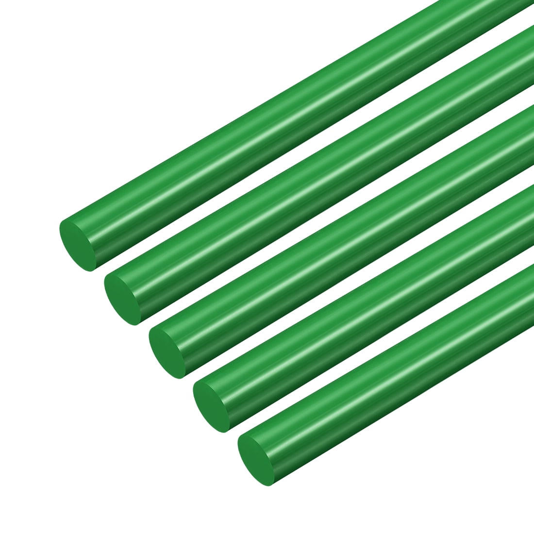 Uxcell 10 Pcs Green Plastic Rods 32 x 304mm ABS Styrene Round Stick ...