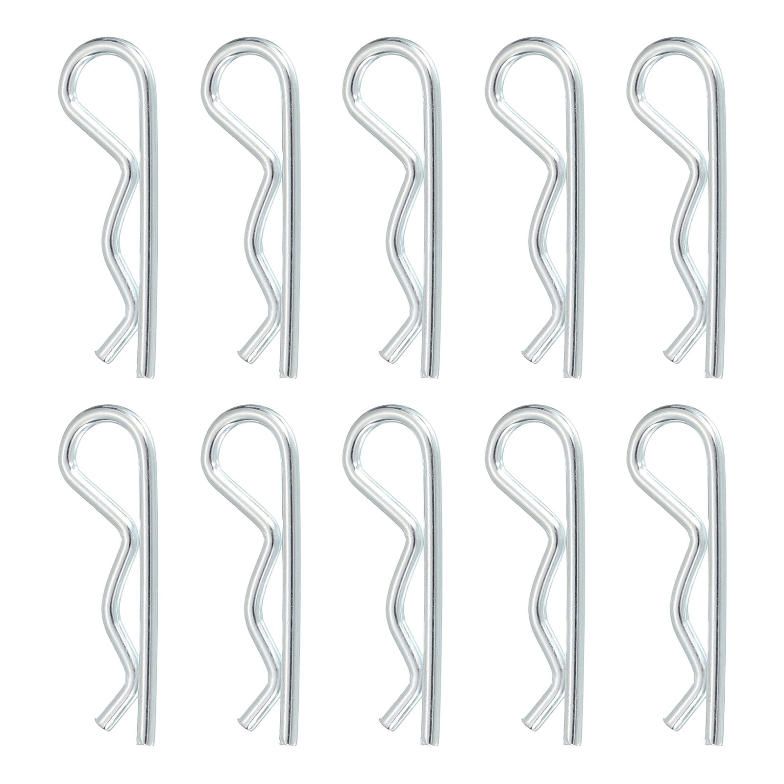 Uxcell 10 Pcs Hitch Pin Clip, 1.8mm x 32mm R Clips Carbon Steel ...