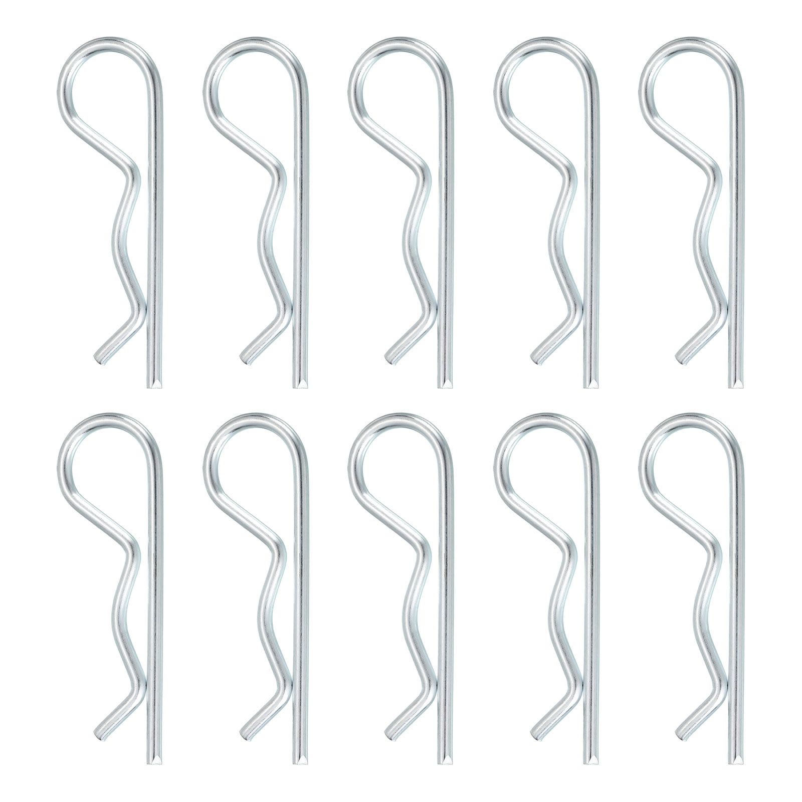 Uxcell 10 Pcs Hitch Pin Clip, 4mm x 85mm R Clips Carbon Steel Retaining ...